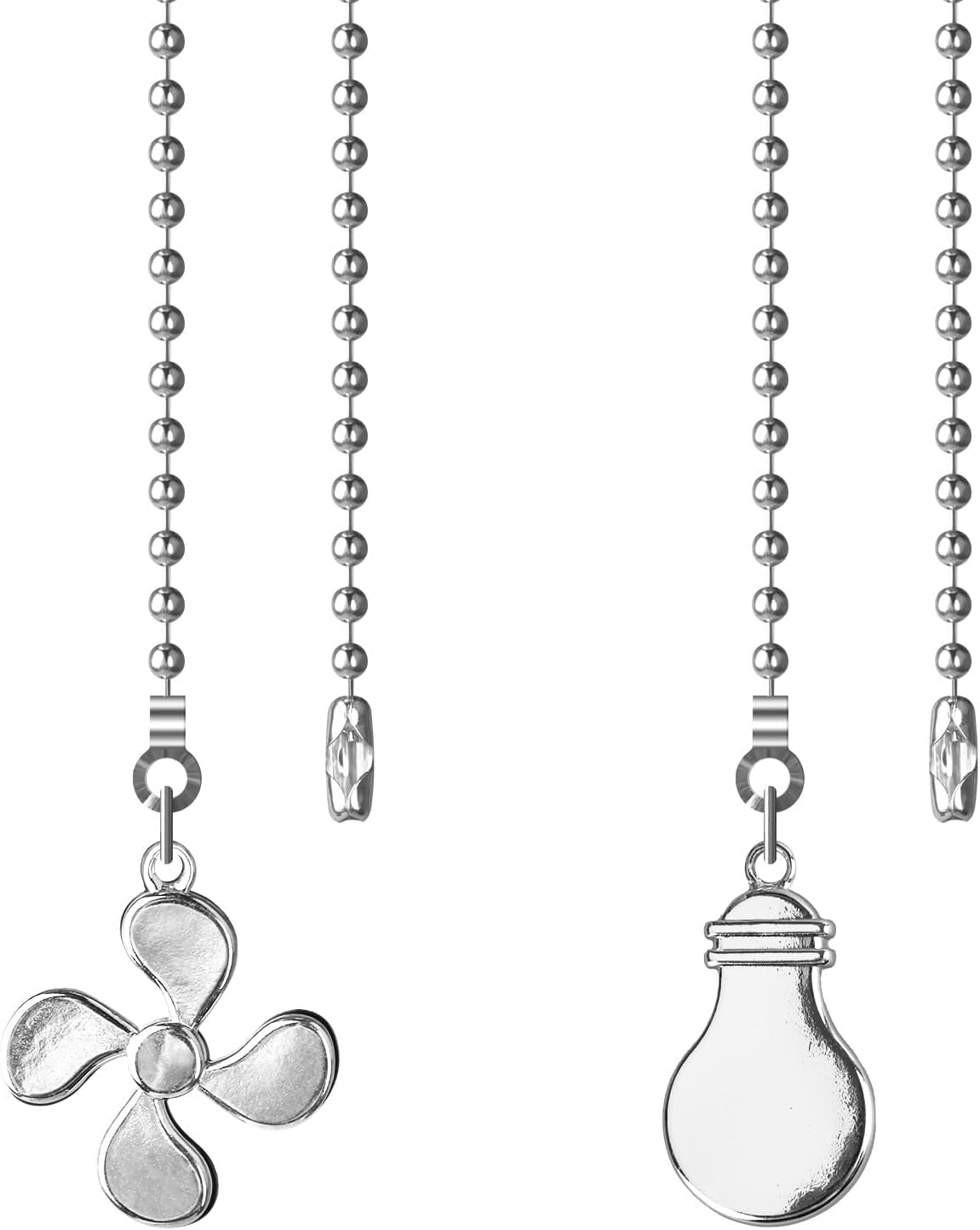 HYKE Ceiling Fan Pull Chain, 2 Pack Bulb & Fan Pull Chain Extension ...