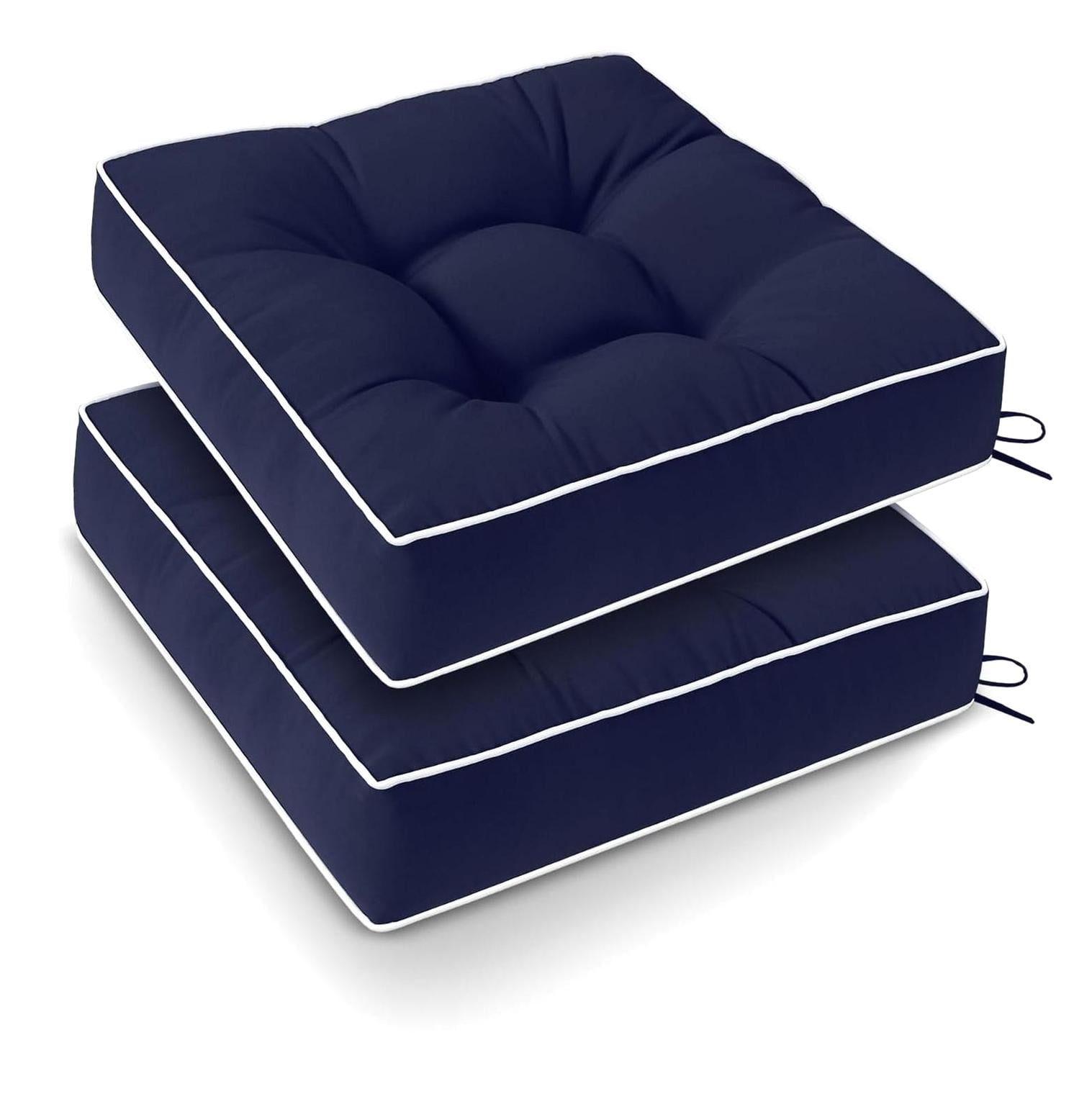 HYKE Chair Cushions Pair, 2 Pieces, Furniture Seat , Tufted Design, 19 ...