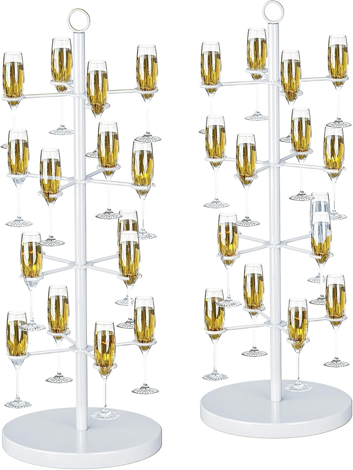 HYKE Champagne Tree Stand,Champagne Tower,4 Tier Metal Cocktail Tree ...
