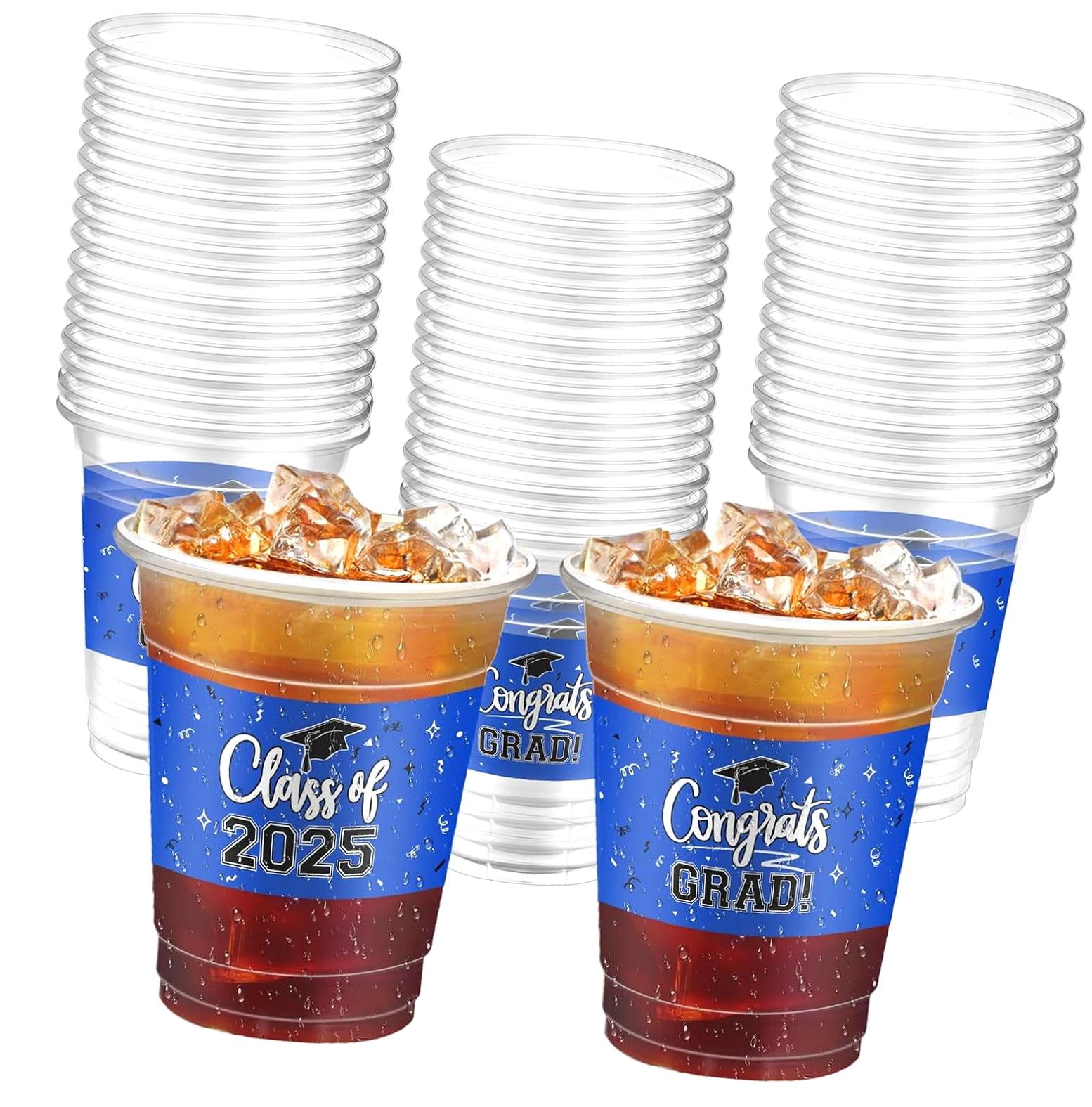 HYKE Class of 2025 Graduation Party Cup - 100 Pcs 16oz Red Graduation ...