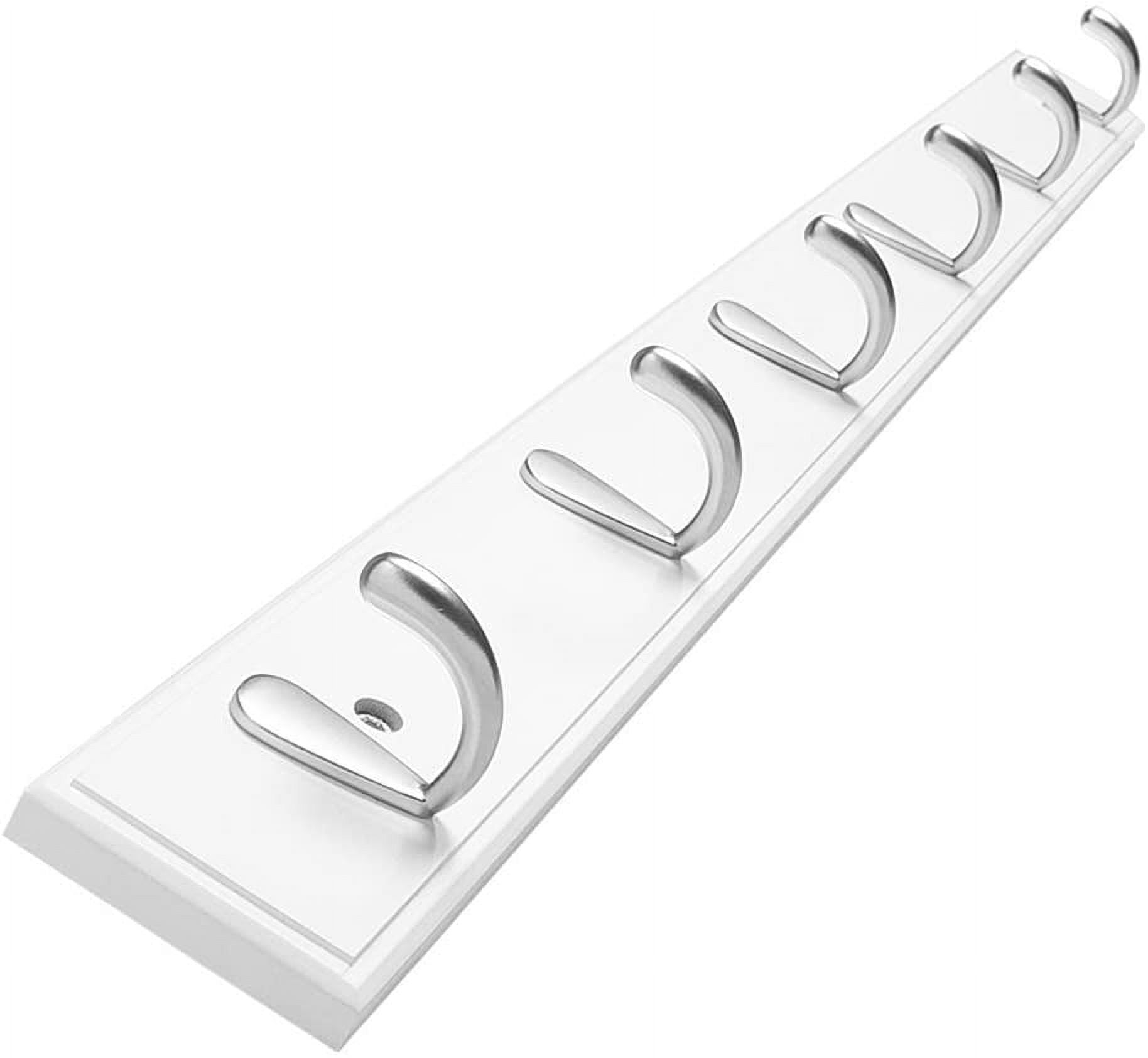 HYKE Coat Rack Wall Mount Coat Hanger Wall Heavy Duty with 6 Hooks Rail ...