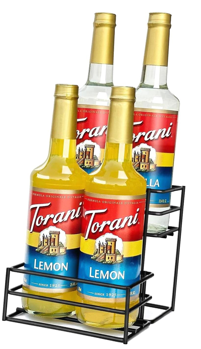 HYKE Coffee Syrup Rack (4 Bottle Capacity)，Coffee Syrup Organizer for ...