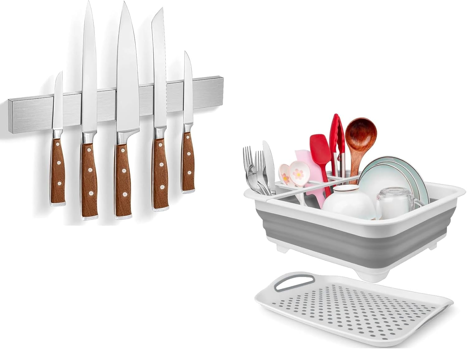 HYKE Collapsible Dish Drying Rack Portable Dish Drainers for Counter ...