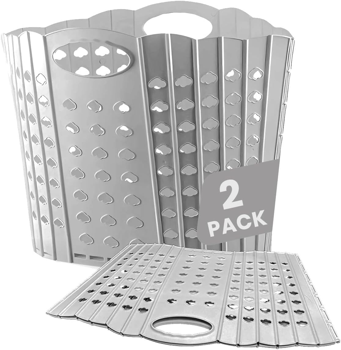 HYKE Collapsible Laundry Basket,63L/16.6 Gallon Large Plastic Laundry ...