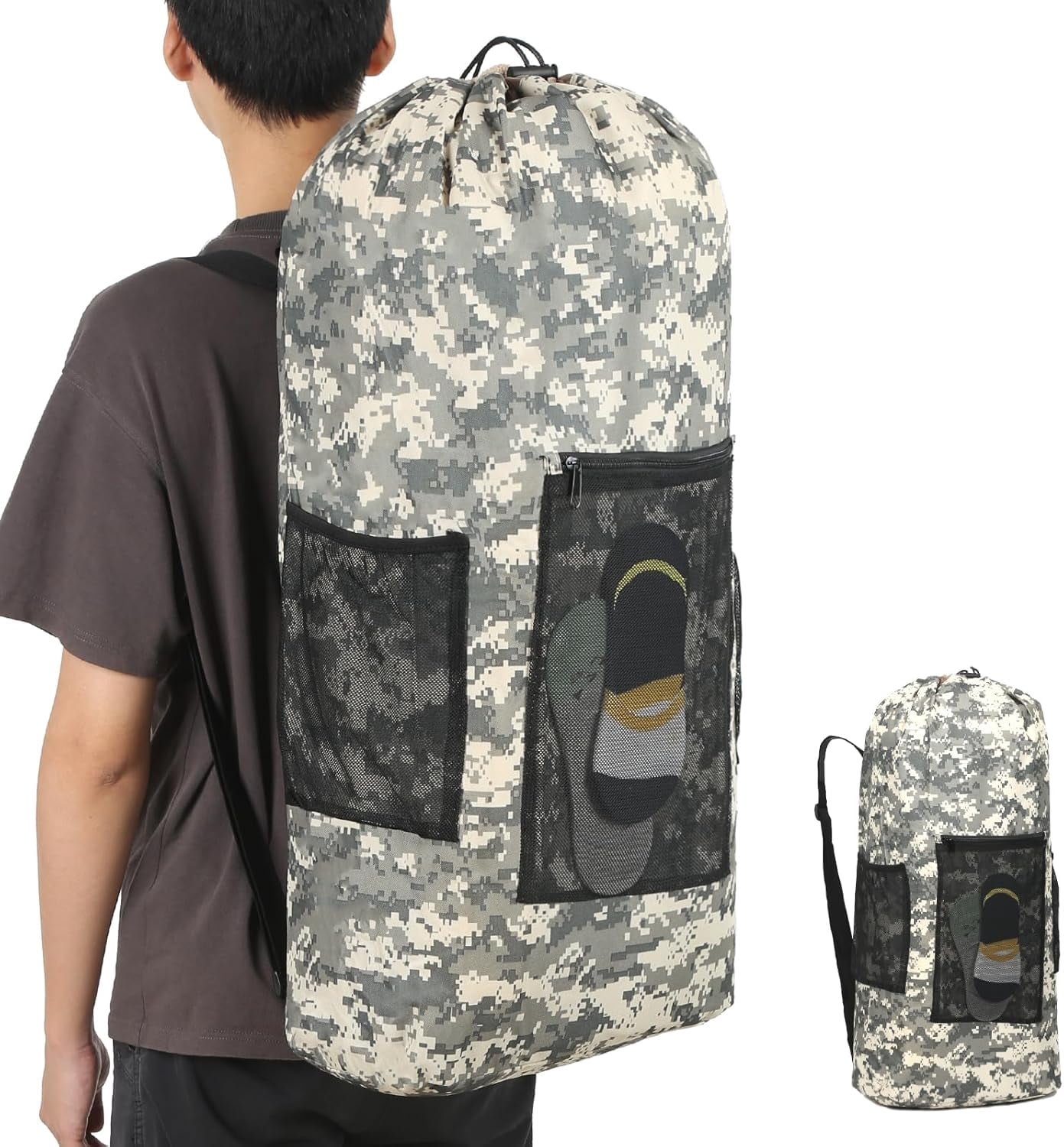 HYKE College Laundry Bag, Large Laundry Backpack, College Dorm For Guys ...