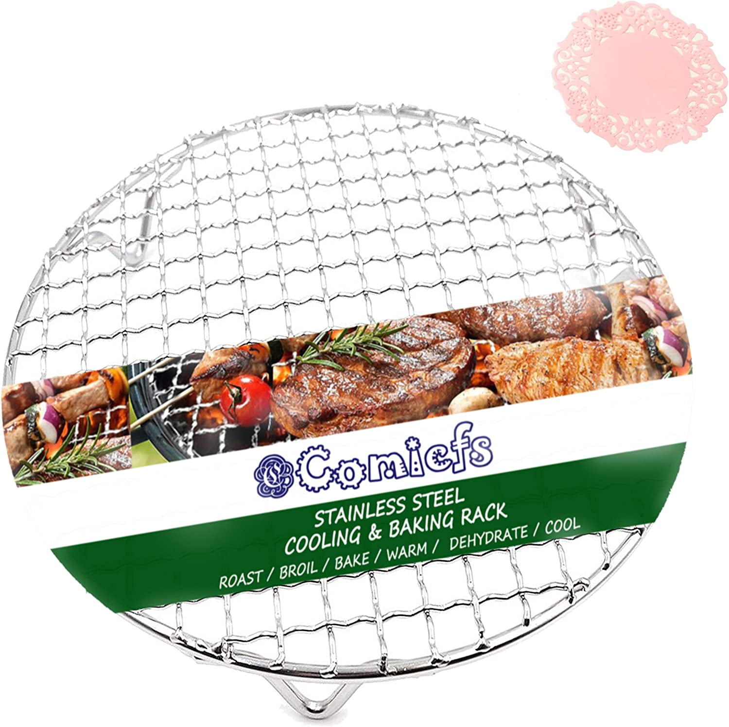 HYKE Cooling Rack Dia 11.6" Round Coo Rack Steaming Racks Barbecue ...