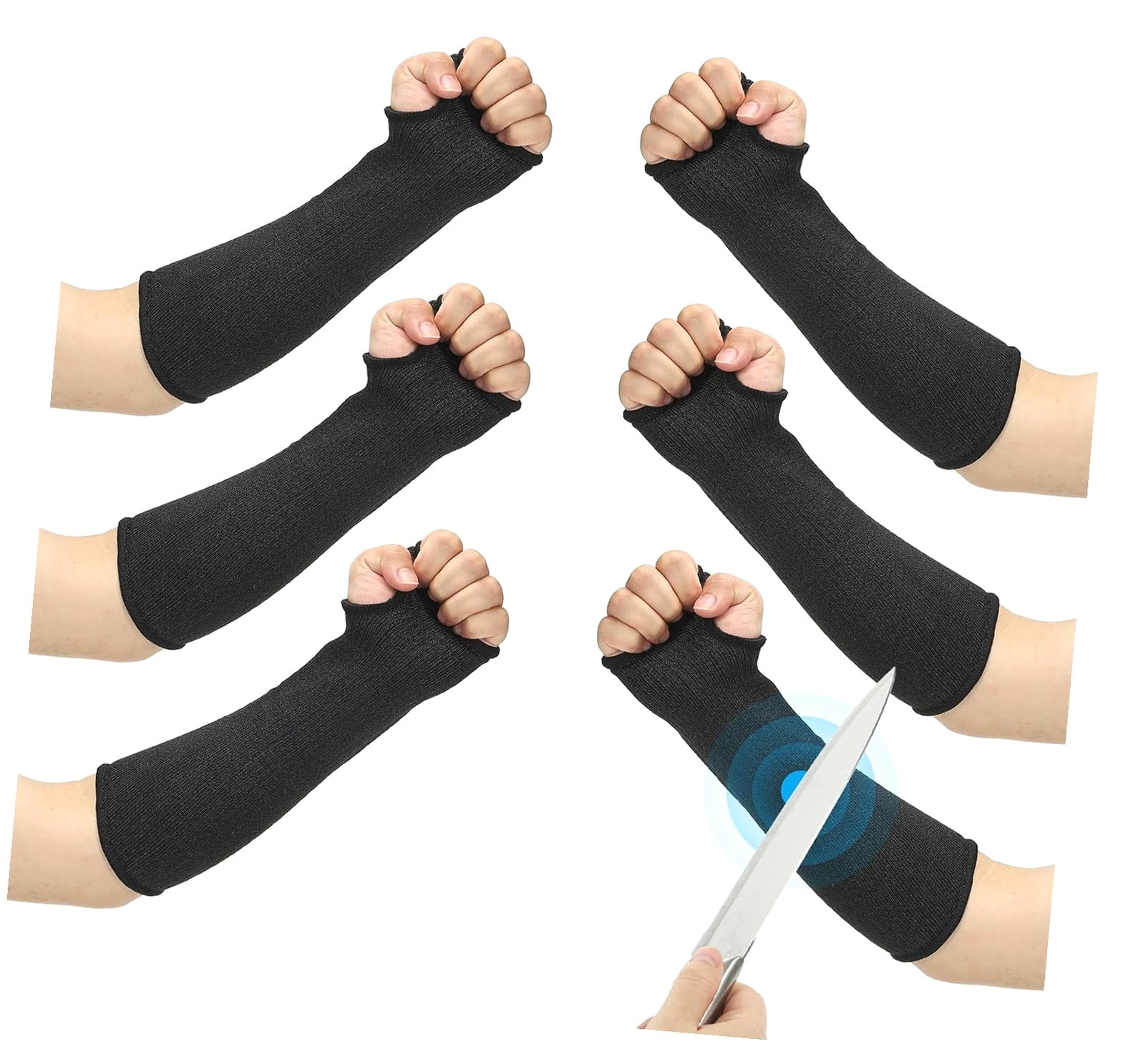 HYKE Cut Resistant Sleeve, Arm Protectors with Thumb Hole Forearm ...
