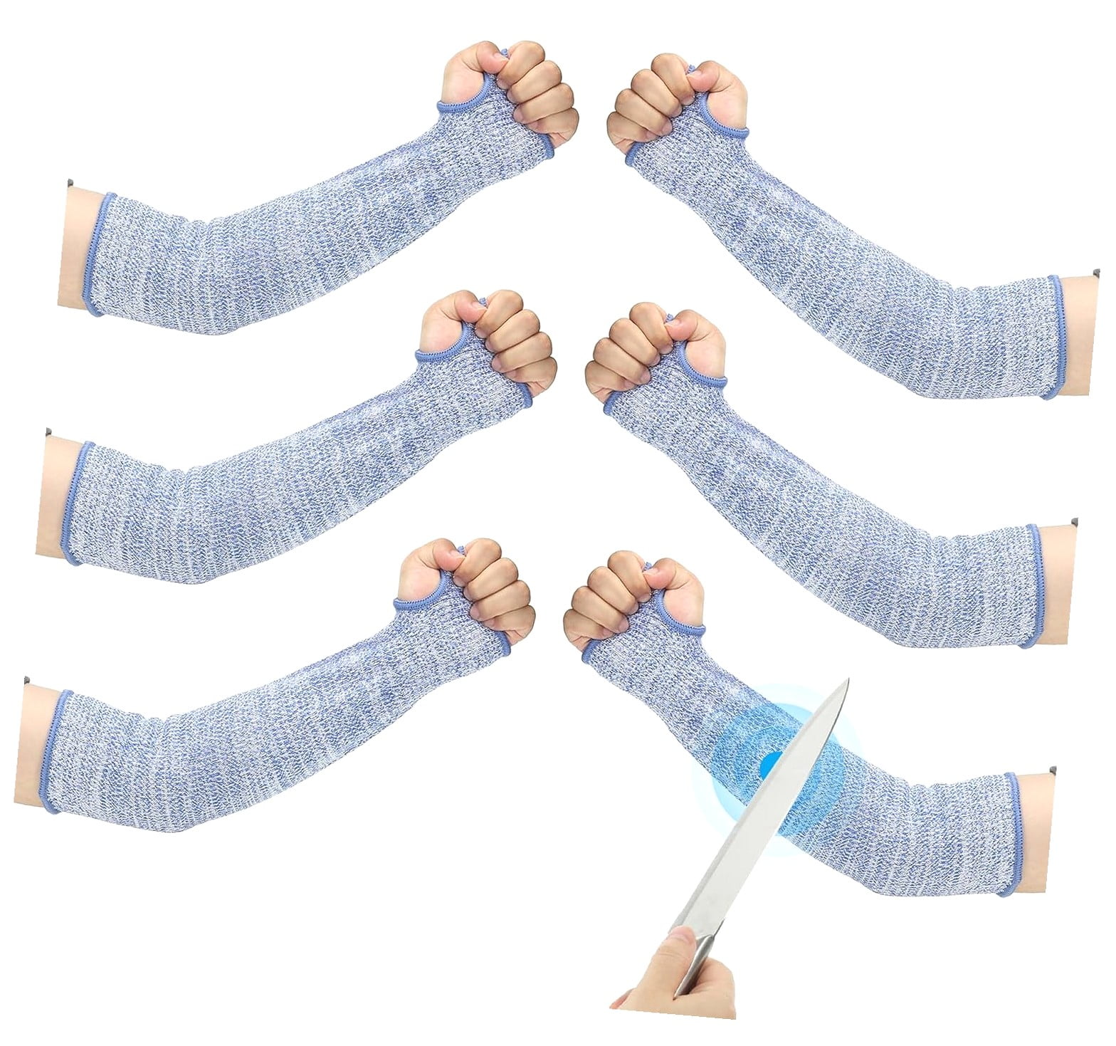 HYKE Cut Resistant Sleeve, Arm Protectors with Thumb Hole Forearm ...