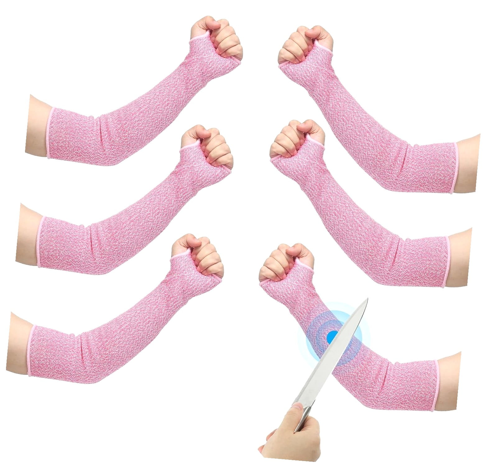 HYKE Cut Resistant Sleeve, Arm Protectors with Thumb Hole Forearm ...
