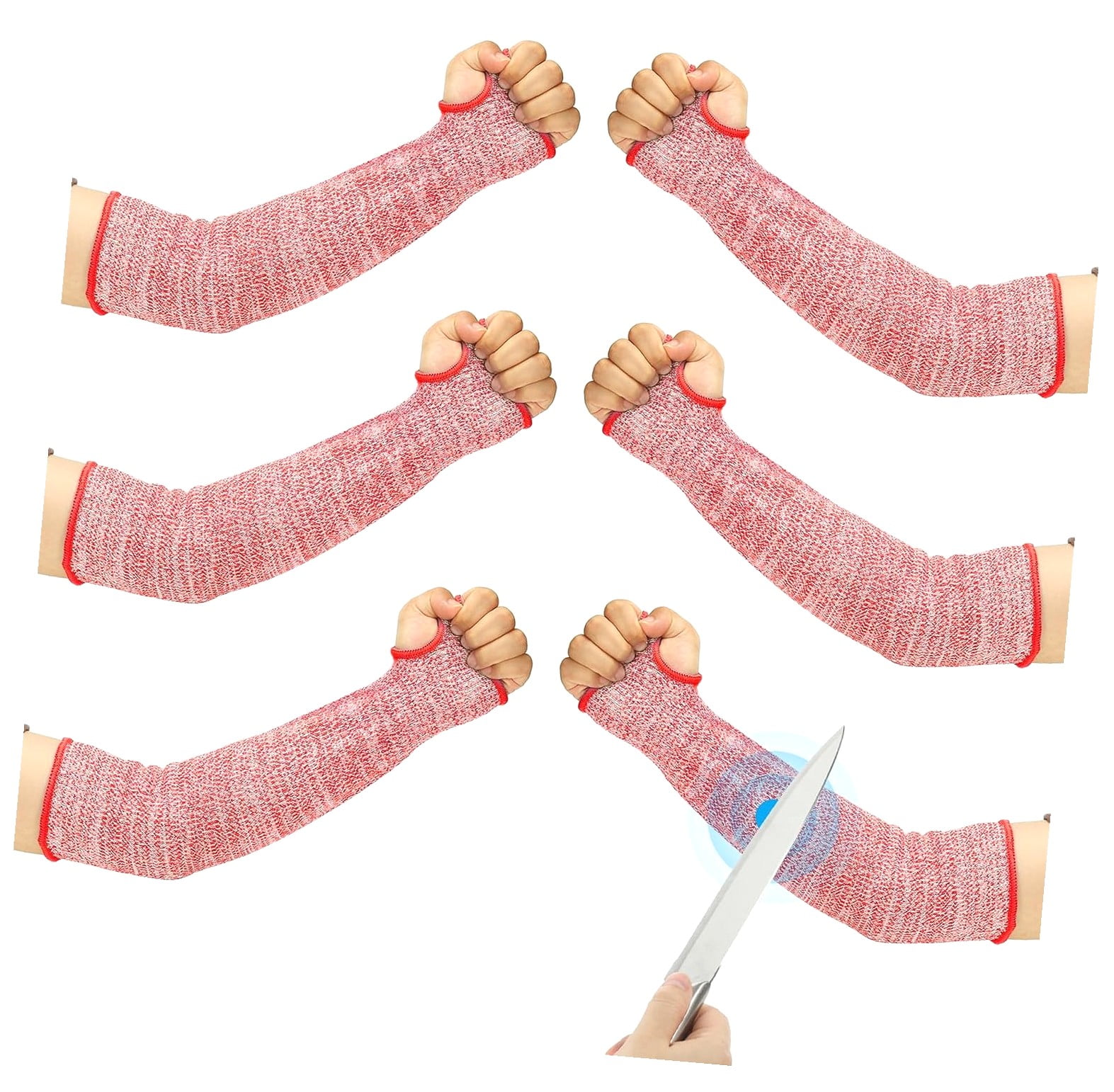 HYKE Cut Resistant Sleeve, Arm Protectors with Thumb Hole Forearm ...