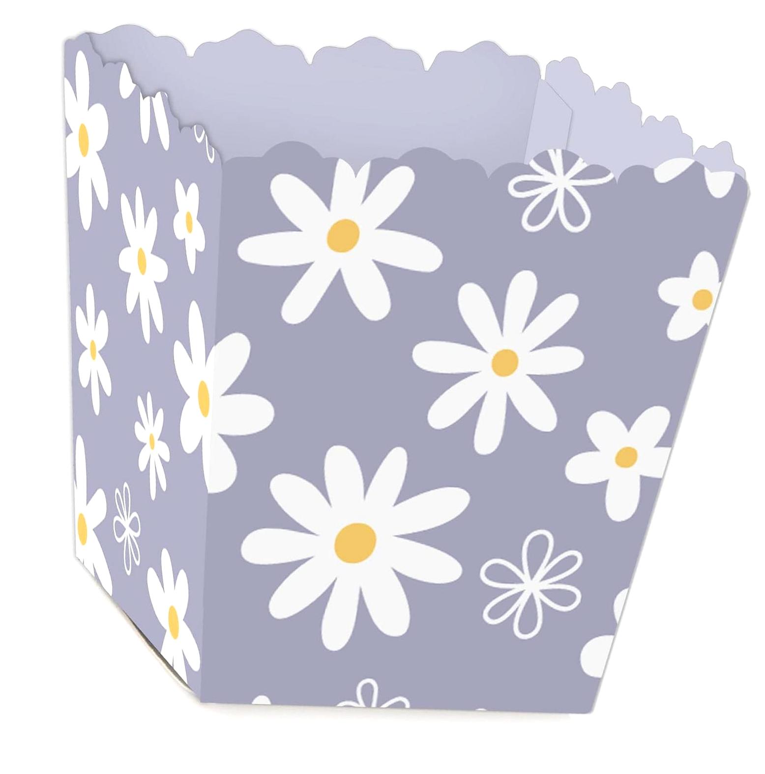 HYKE Daisy Flowers - Party Mini Favor Boxes - Floral Party Candy Boxes ...