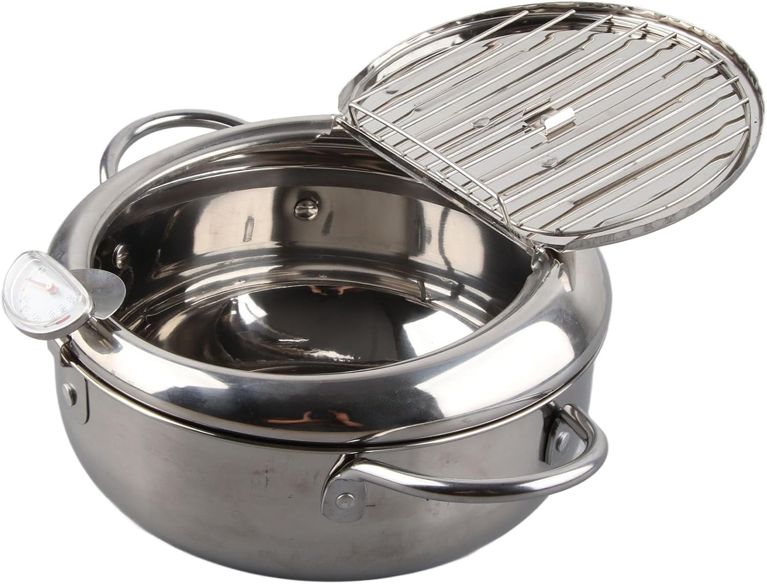 HYKE Deep Fryer Pot, Japanese Mini Stainless Steel Frying Pot ...