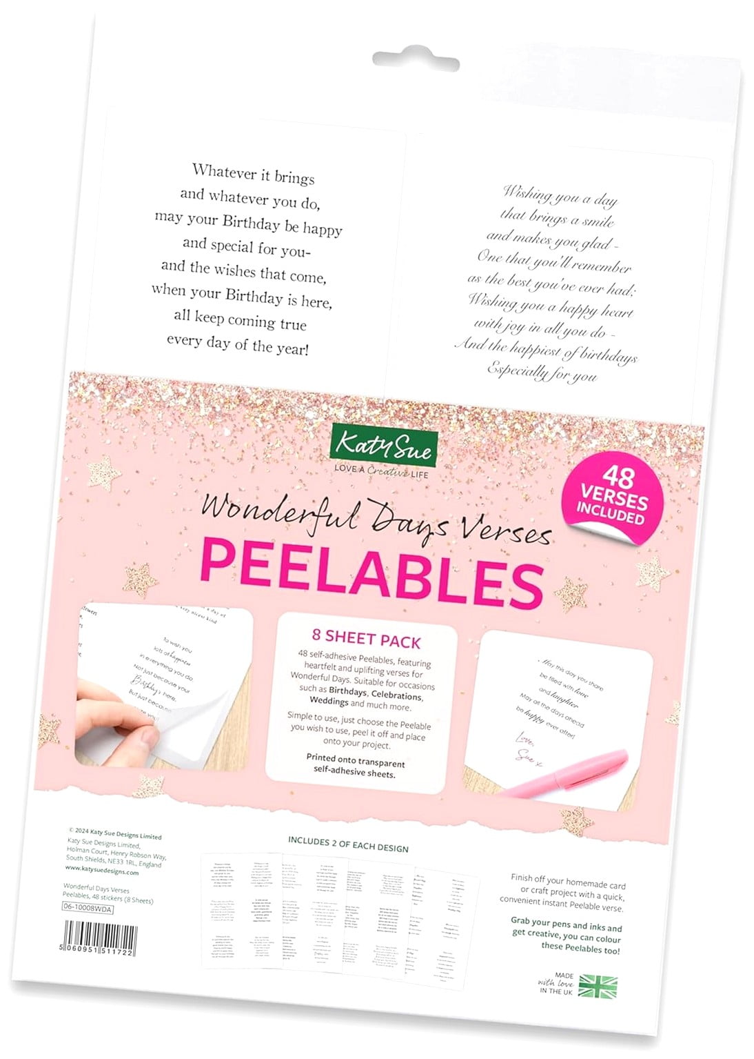HYKE Designs Days Peelables Stickers for Card Making. 48 Peelable ...