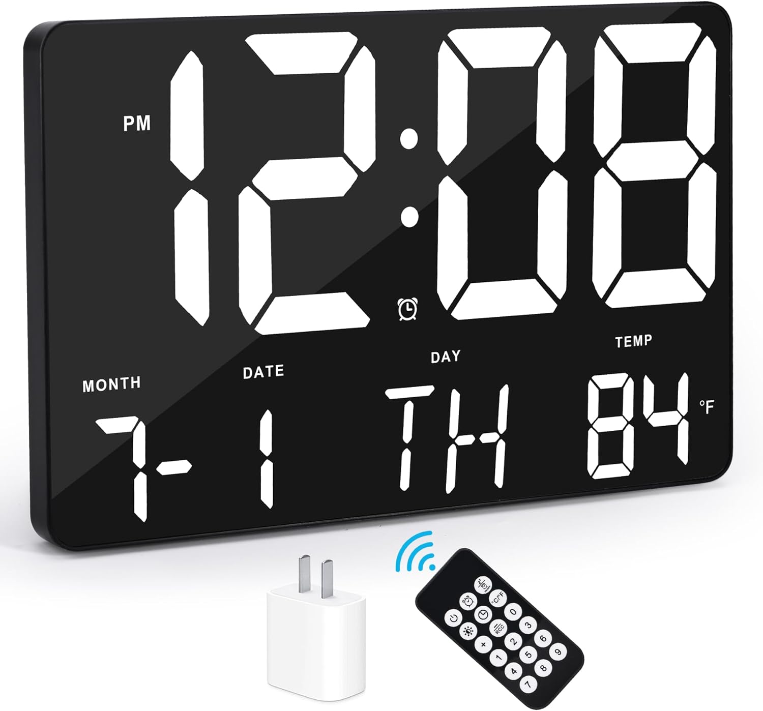 HYKE Digital Clock Large Display,11.5"Digital Wall Alarm Clock with ...