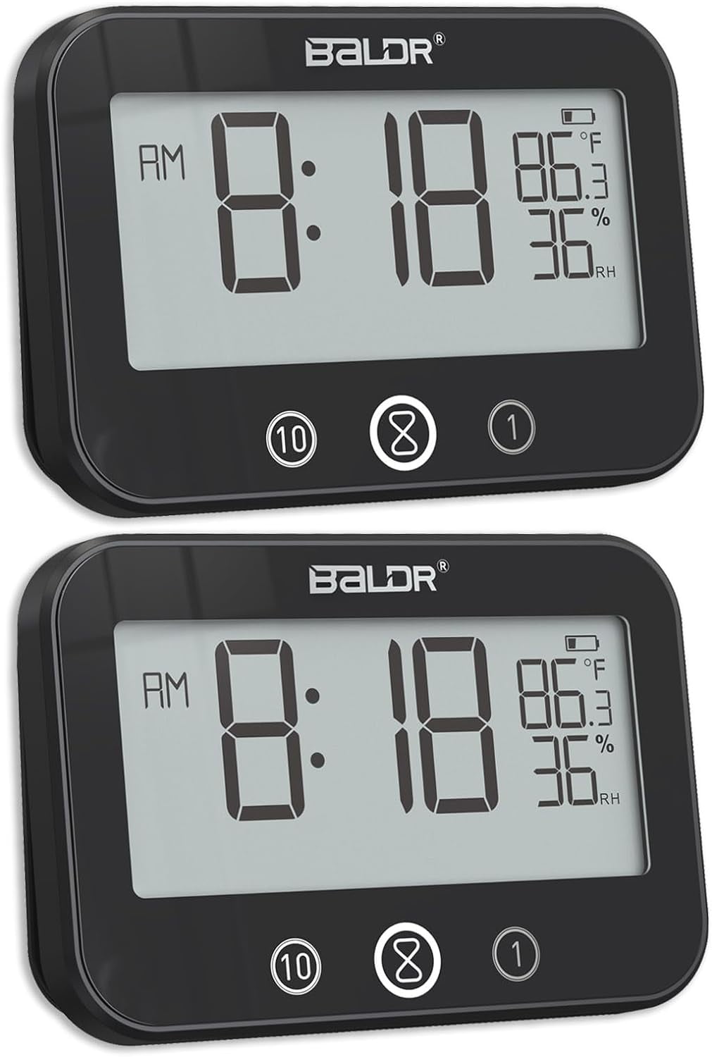 HYKE Digital LCD Waterof Timer Shower Clock, Waterof for Water Spray ...