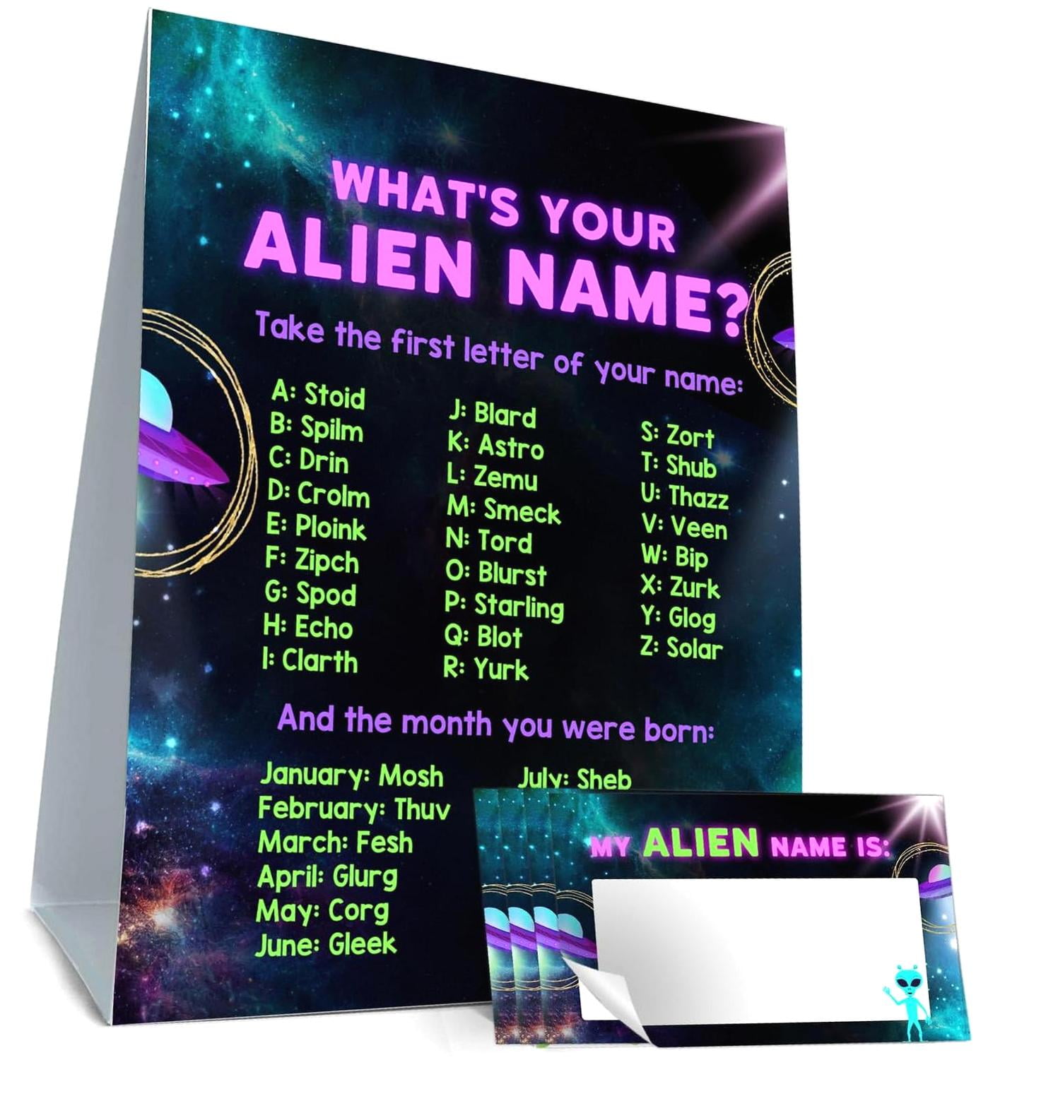 HYKE Discover Your Space Name, Galactic Birthday Celebration Games ...