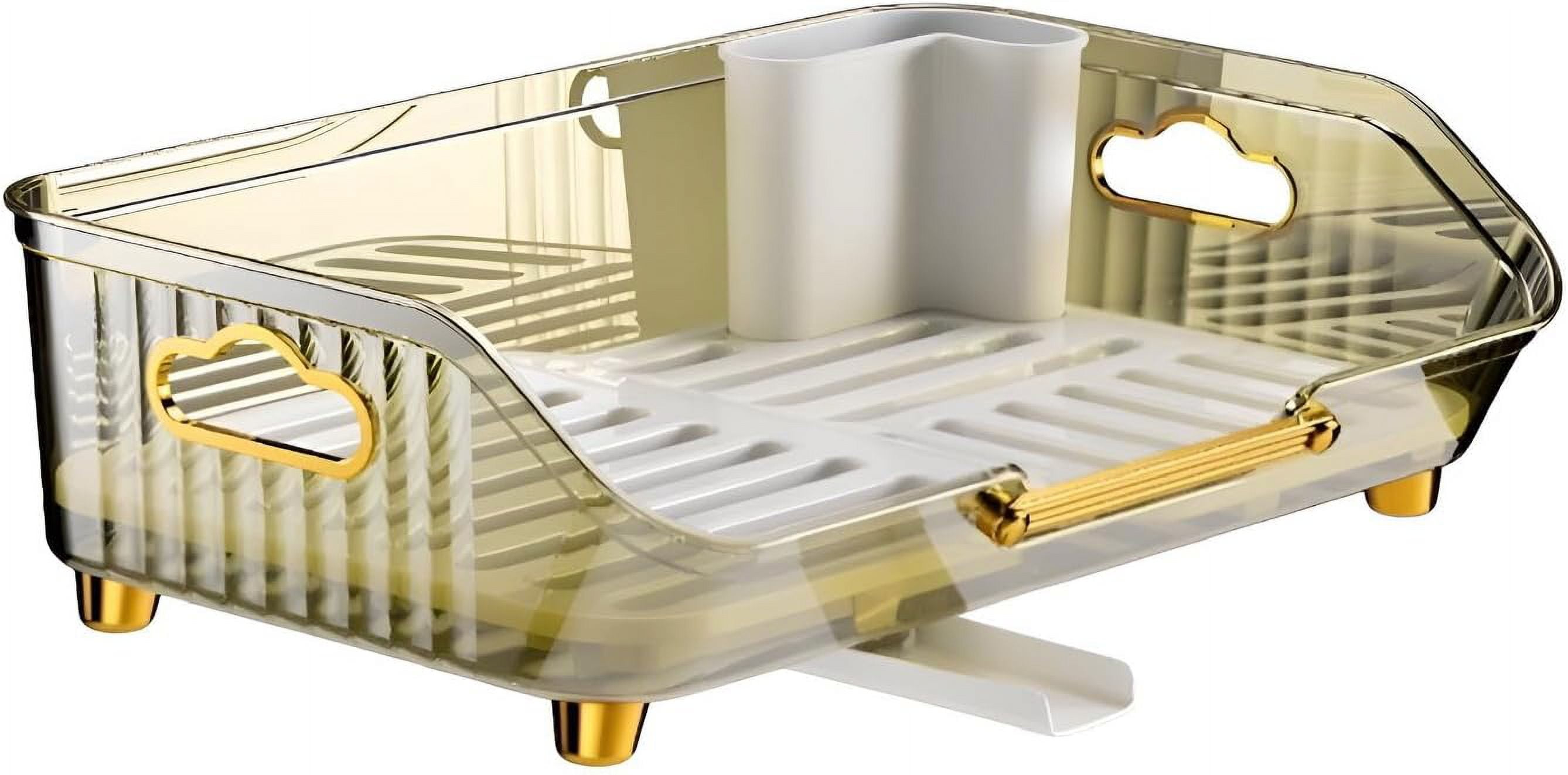 HYKE Dish Drying Rack with Drainboard & Utensil Holder – Space-Saving ...