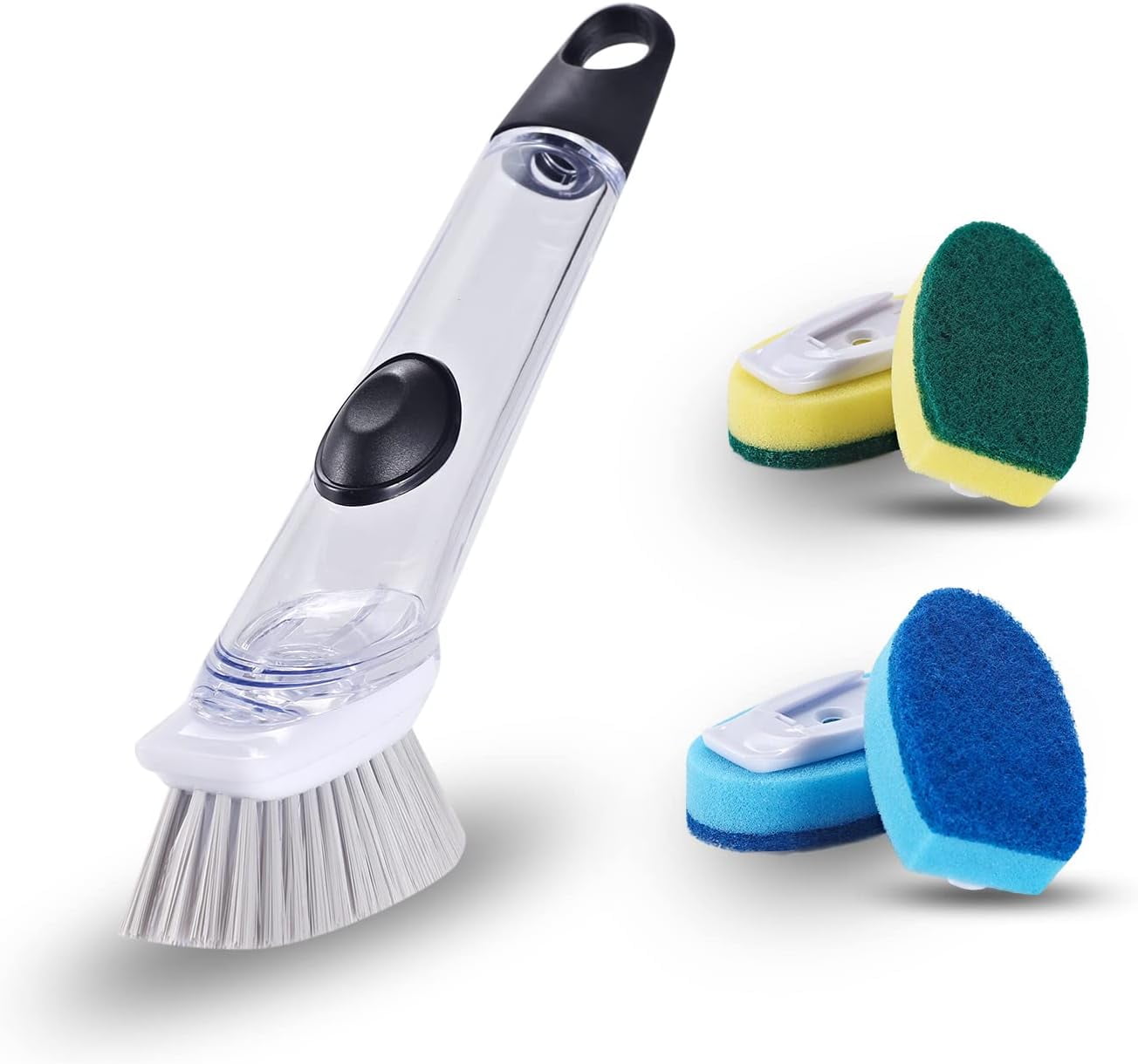 HYKE Dish Sponge with Handle & 2 Pack Dishwashing Sponge Rells Non ...