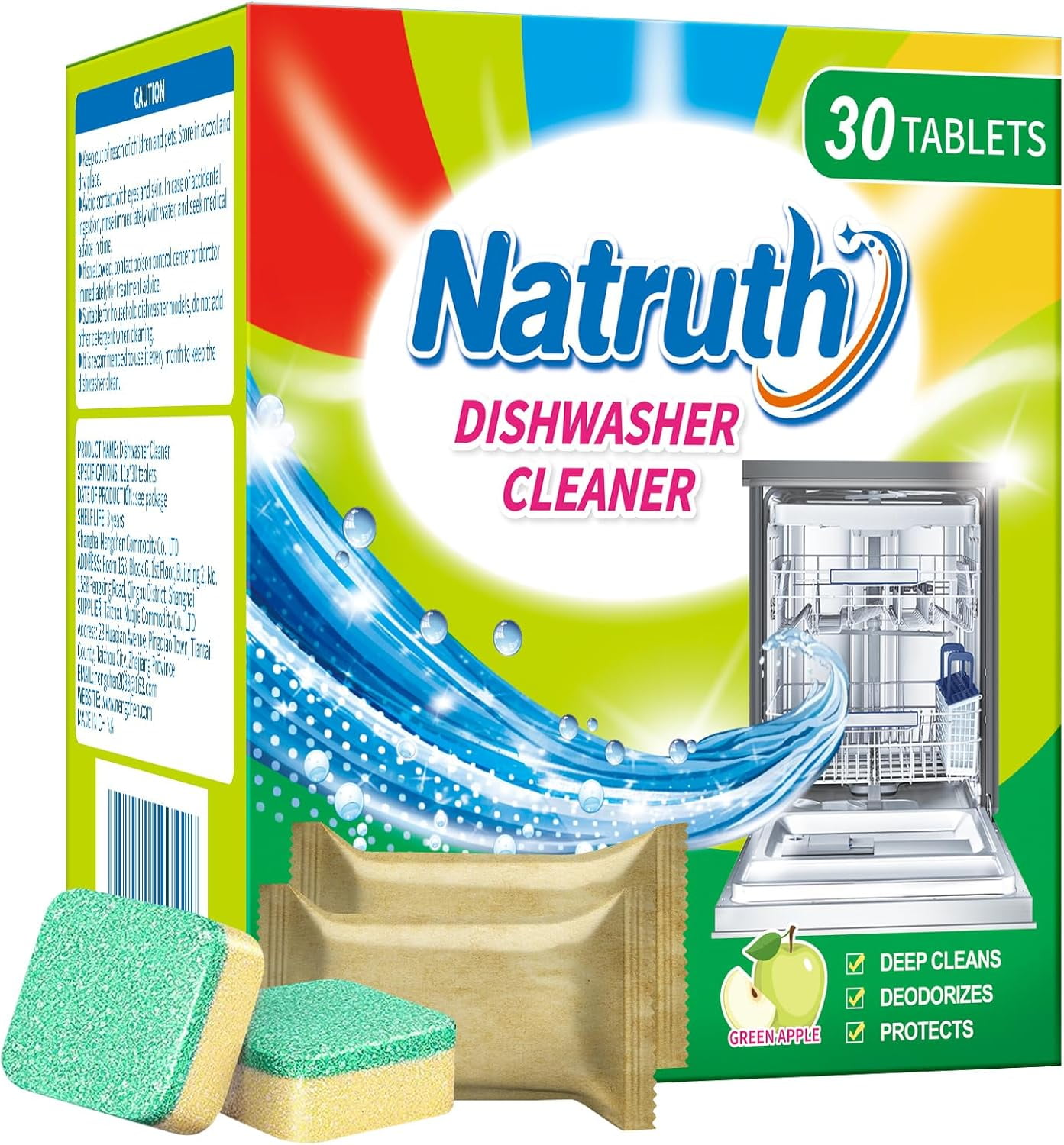 HYKE Dishwasher Cleaner And Deodorizer Tablets -30 Pack for Deep ...