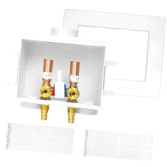 HYKE Double Drain Washing Machine Outlet Box, 1/2-inch Expansion Pex ...