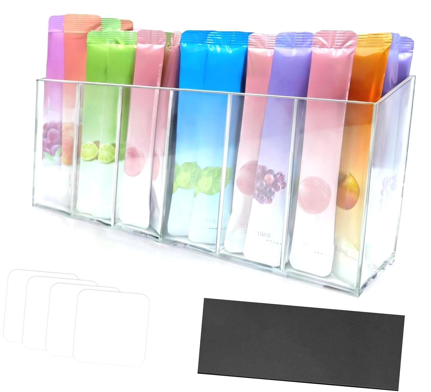HYKE Drink Packet Organizer with Removable Divider & 6 Compartment ...