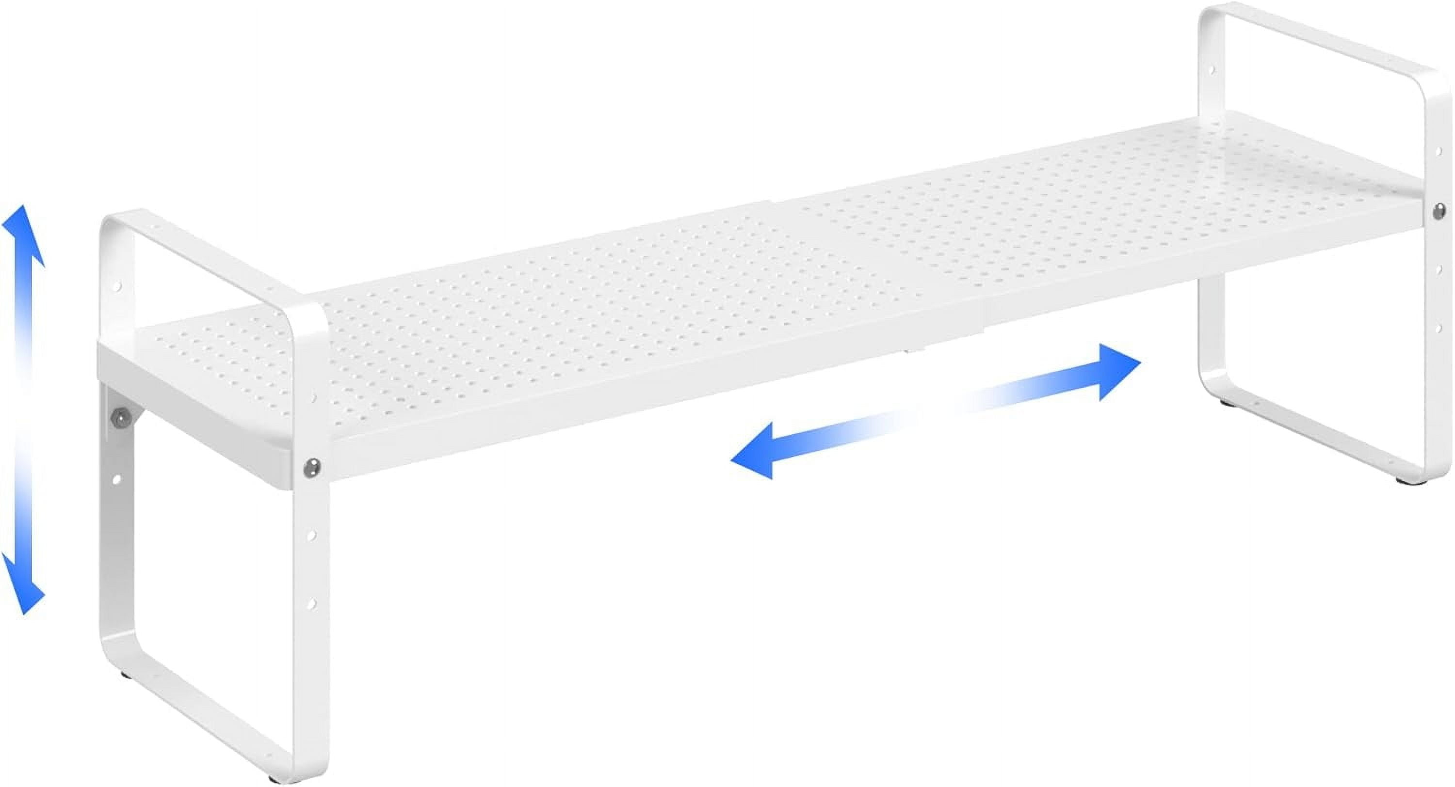 HYKE Expandable Cabinet Shelf Organizer Adjustable Metal Spice Rack ...