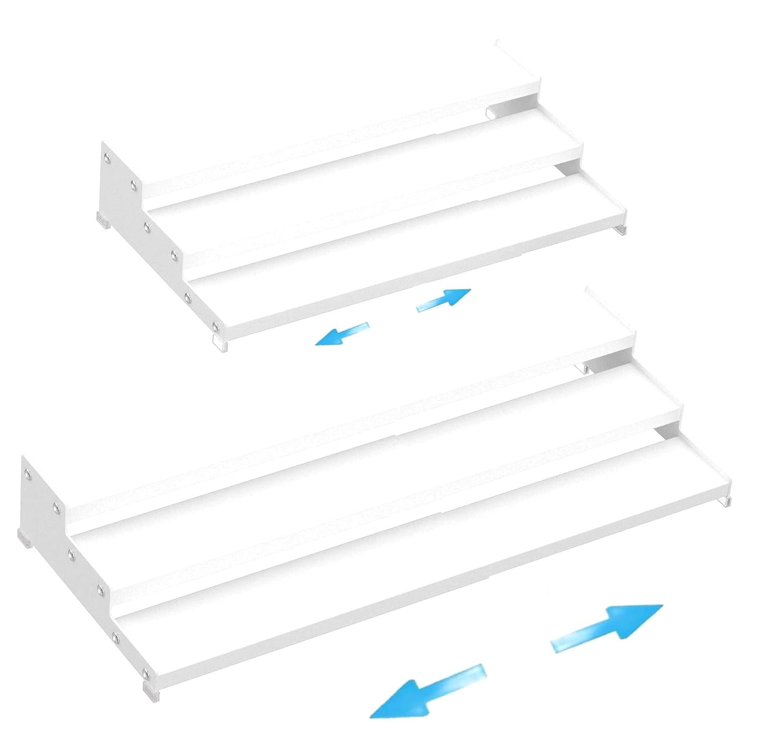 HYKE Expandable Spice Rack Storage organizer with 3-Tier step shelf ...