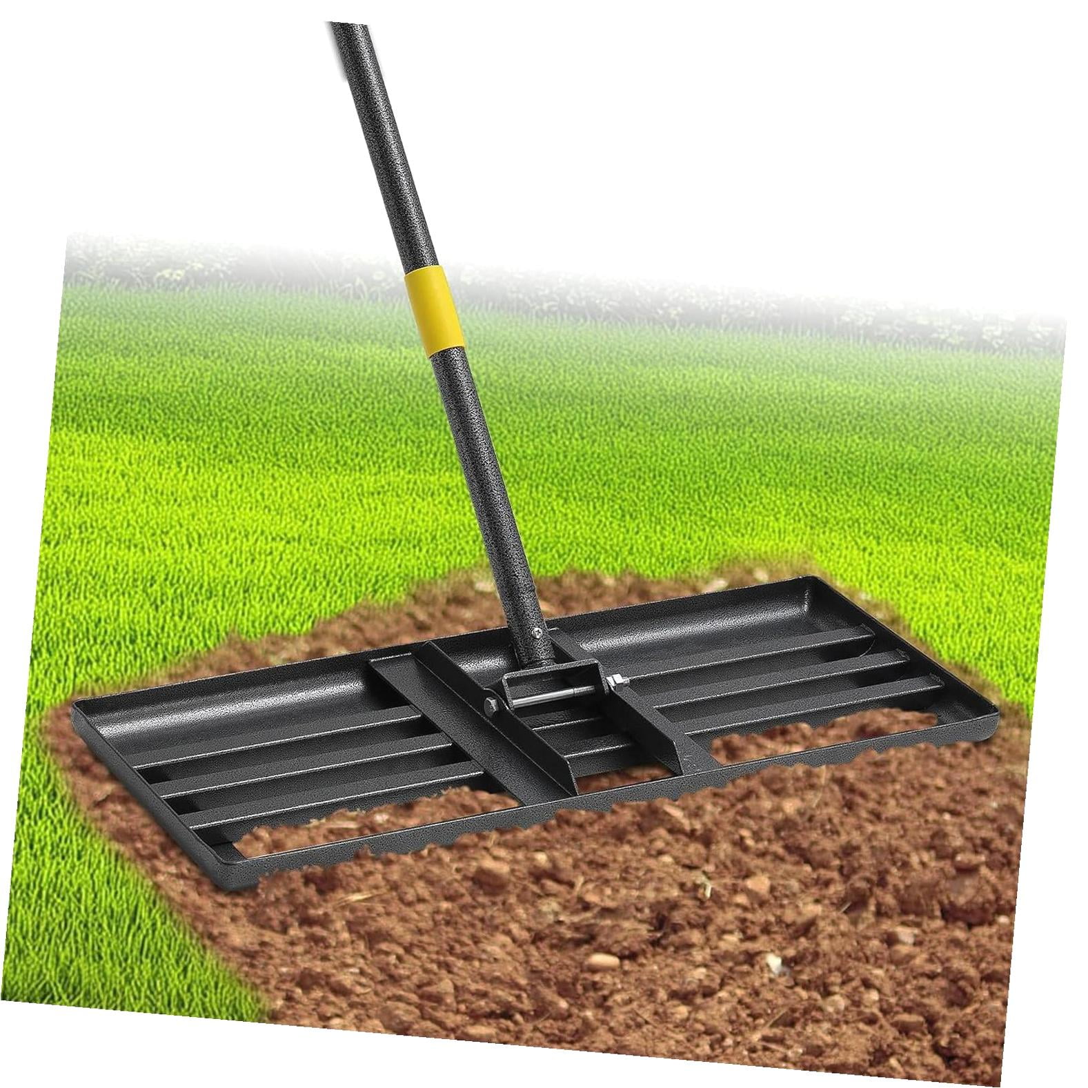 HYKE Extra Wide 27" Leveling Rake for Lawn Care - 60in Extendable Metal ...