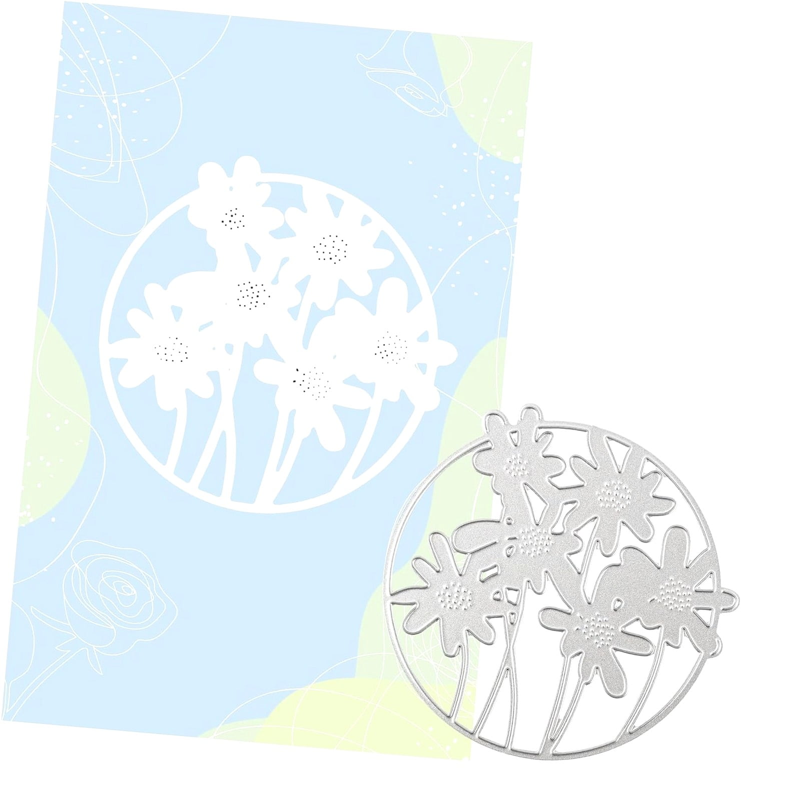 HYKE , Frame Metal Die 3D Tracery Steel Embossing Stencil Template for ...