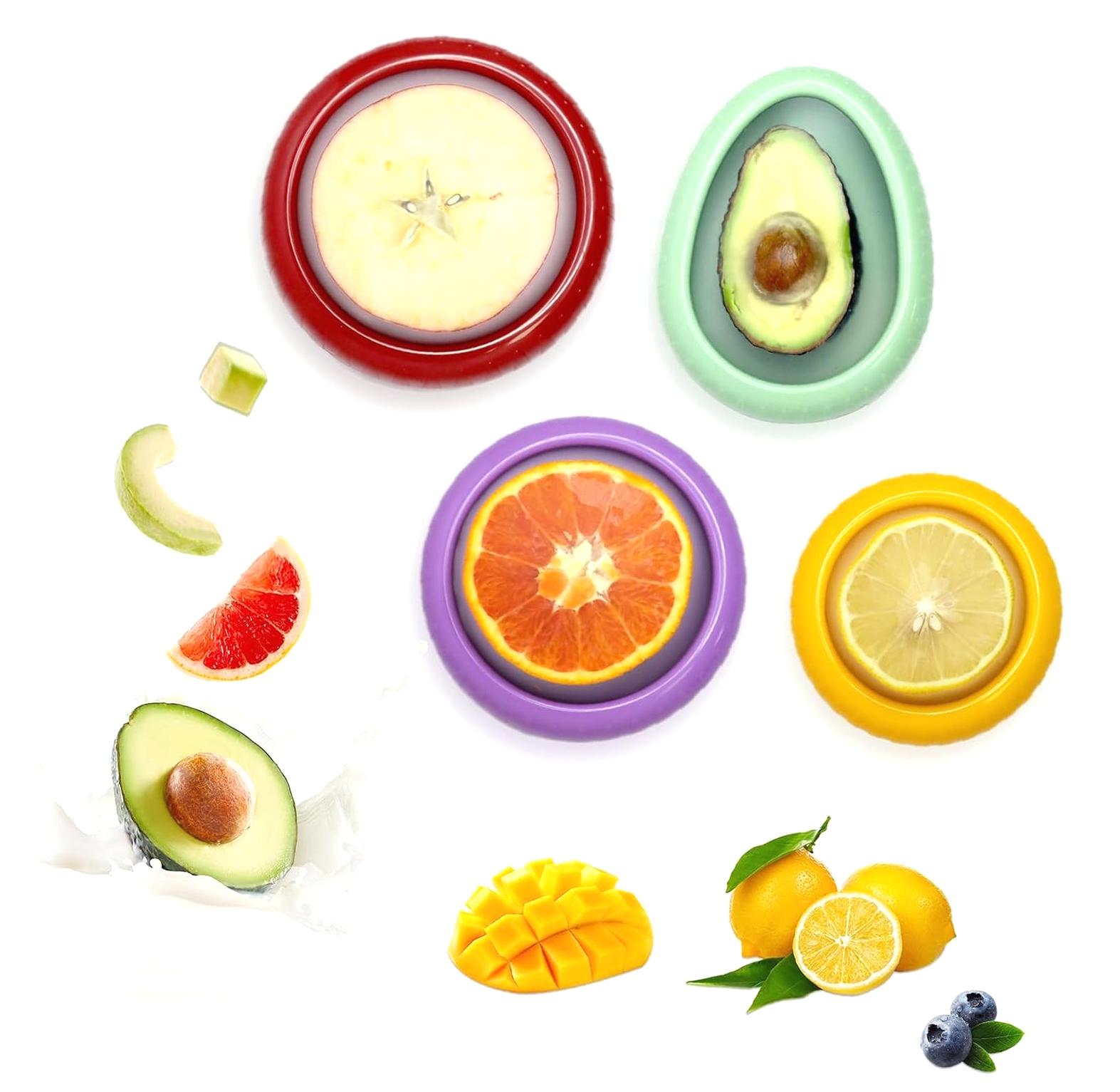 HYKE Fruit and Vegetable Preserver - 4-Piece Set for Refrigerator ...