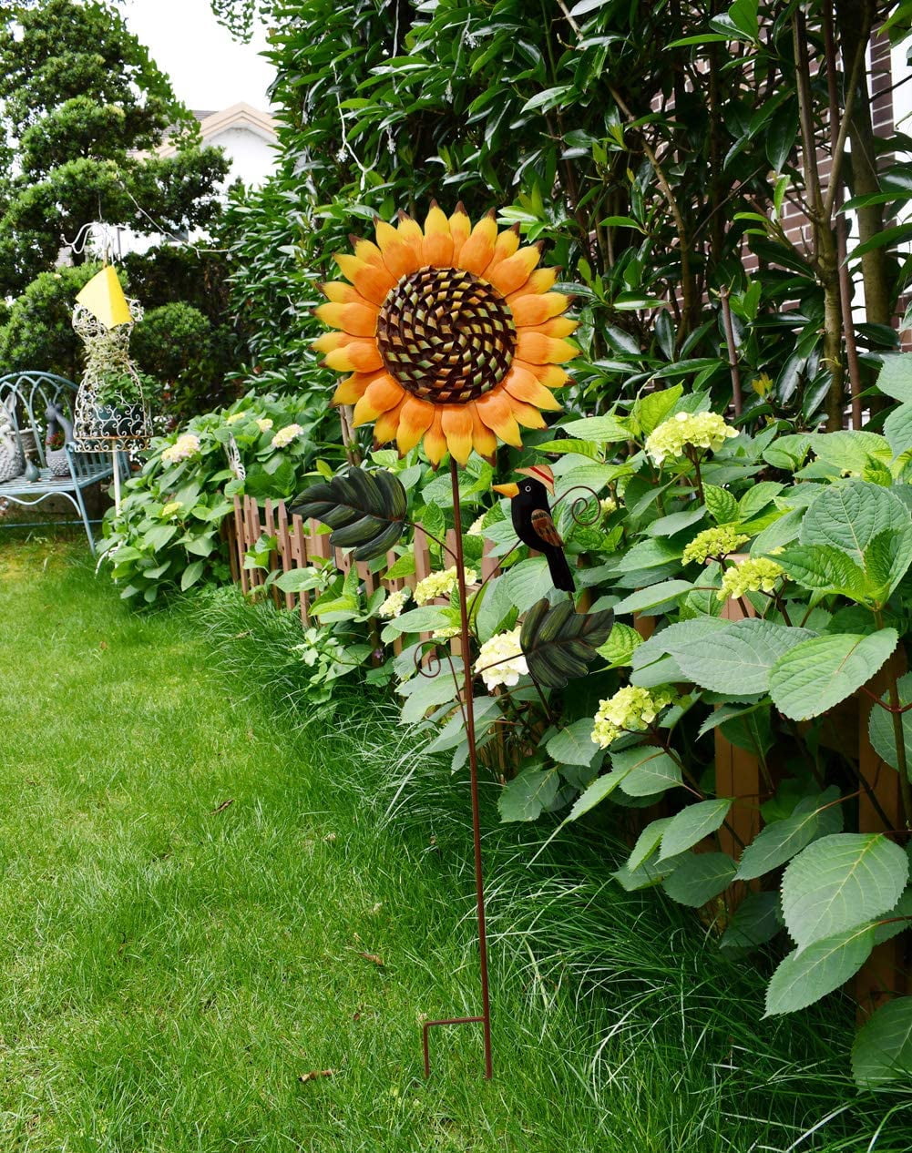 HYKE Garden Stake Decorative Yard Stake and Sign Set, Sunflower Decor ...