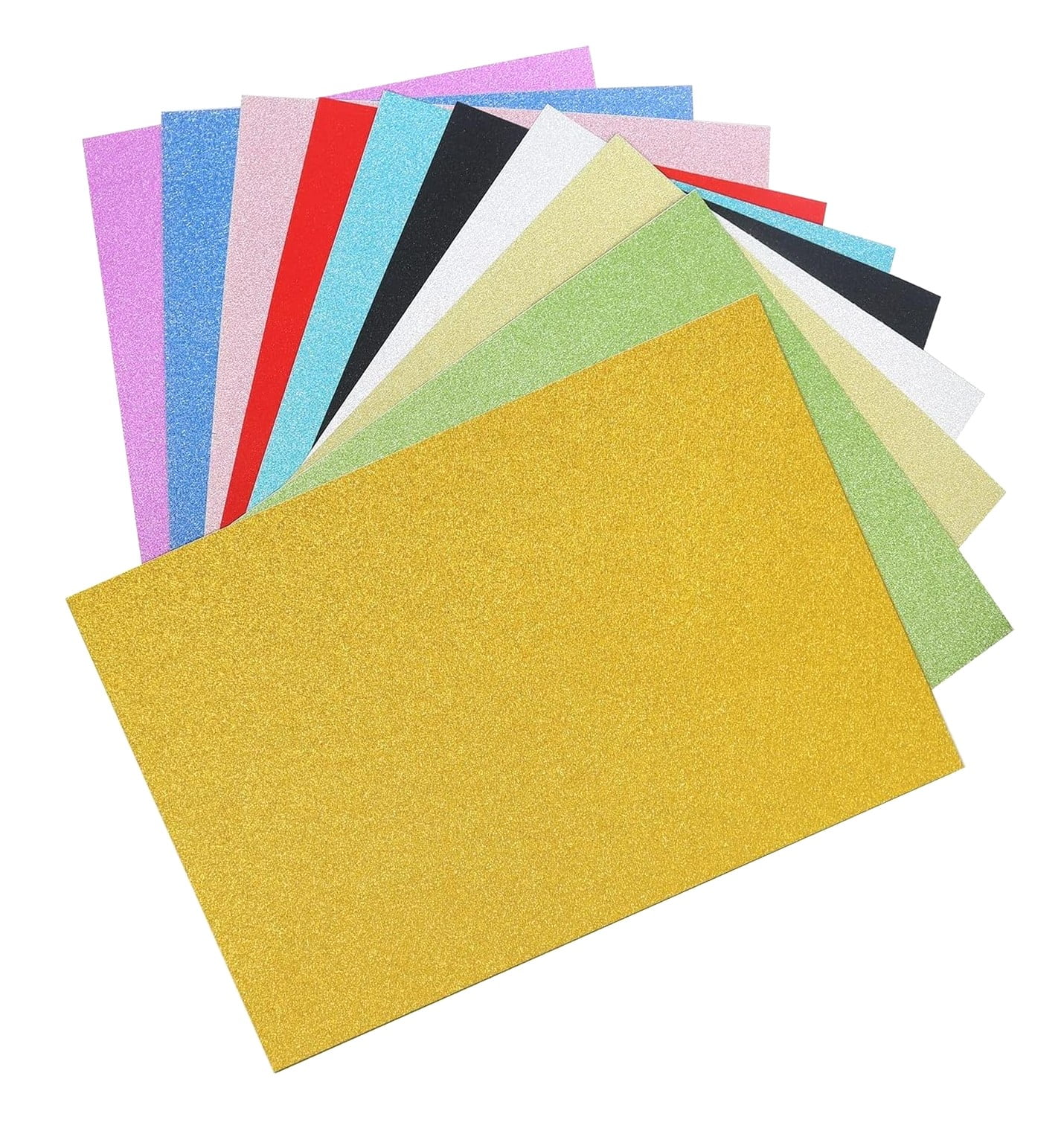 HYKE Glitter Cardstock Paper, 20-Sheet Pack of Self-Adhesive Glitter ...
