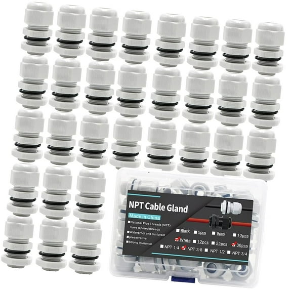 HYKE Grey Cord Grip Cable Glands Joints, IP68 strain cord connector ...