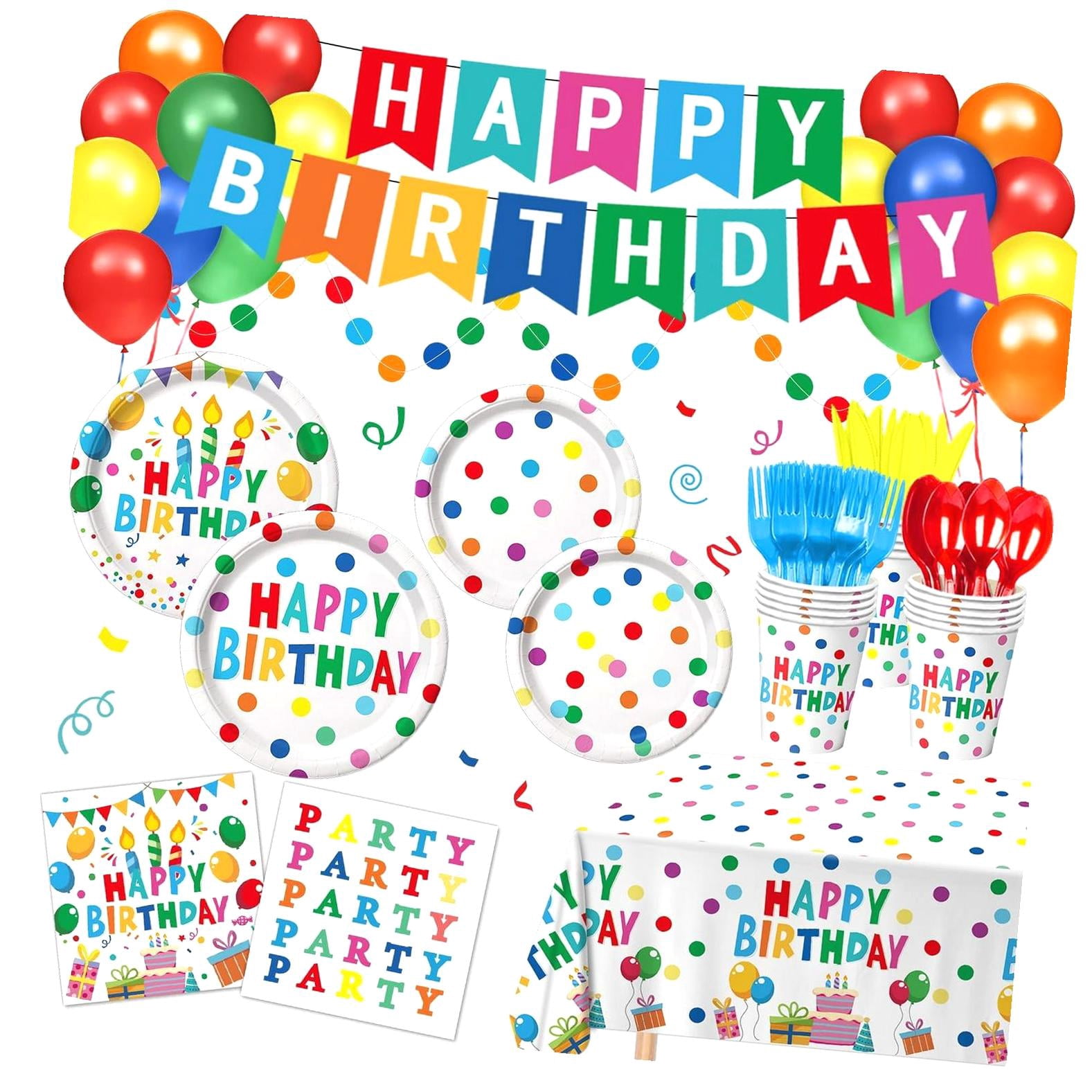 HYKE Happy Birthday Decorations - Birthday Party Decorations Includes ...