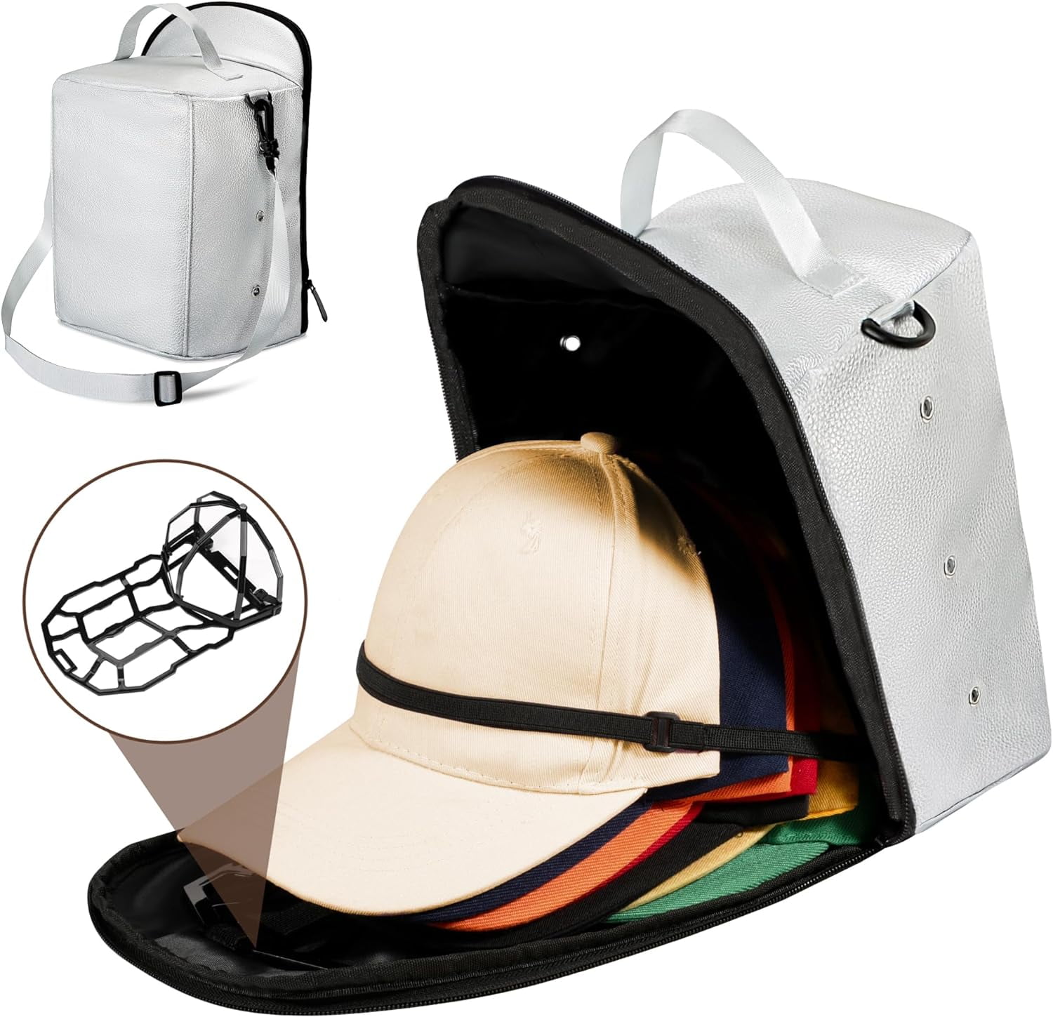HYKE Hat Carrier Storage Bag, Storage for Baseball Caps Built-in xed ...