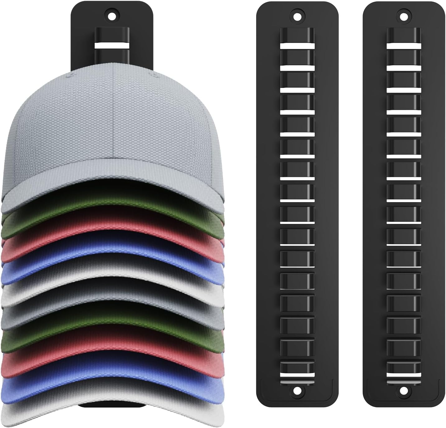 HYKE Hat Organizer for Baseball Caps, 2 Packs Hat Rack for Wall ...
