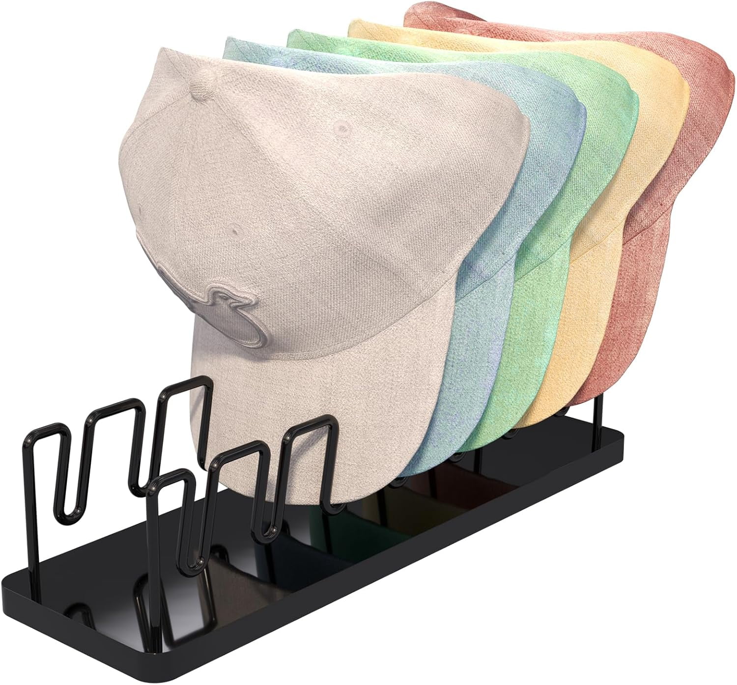 HYKE Hat Organizer for Baseball Caps, Hat Holder for 7 Baseball Caps ...