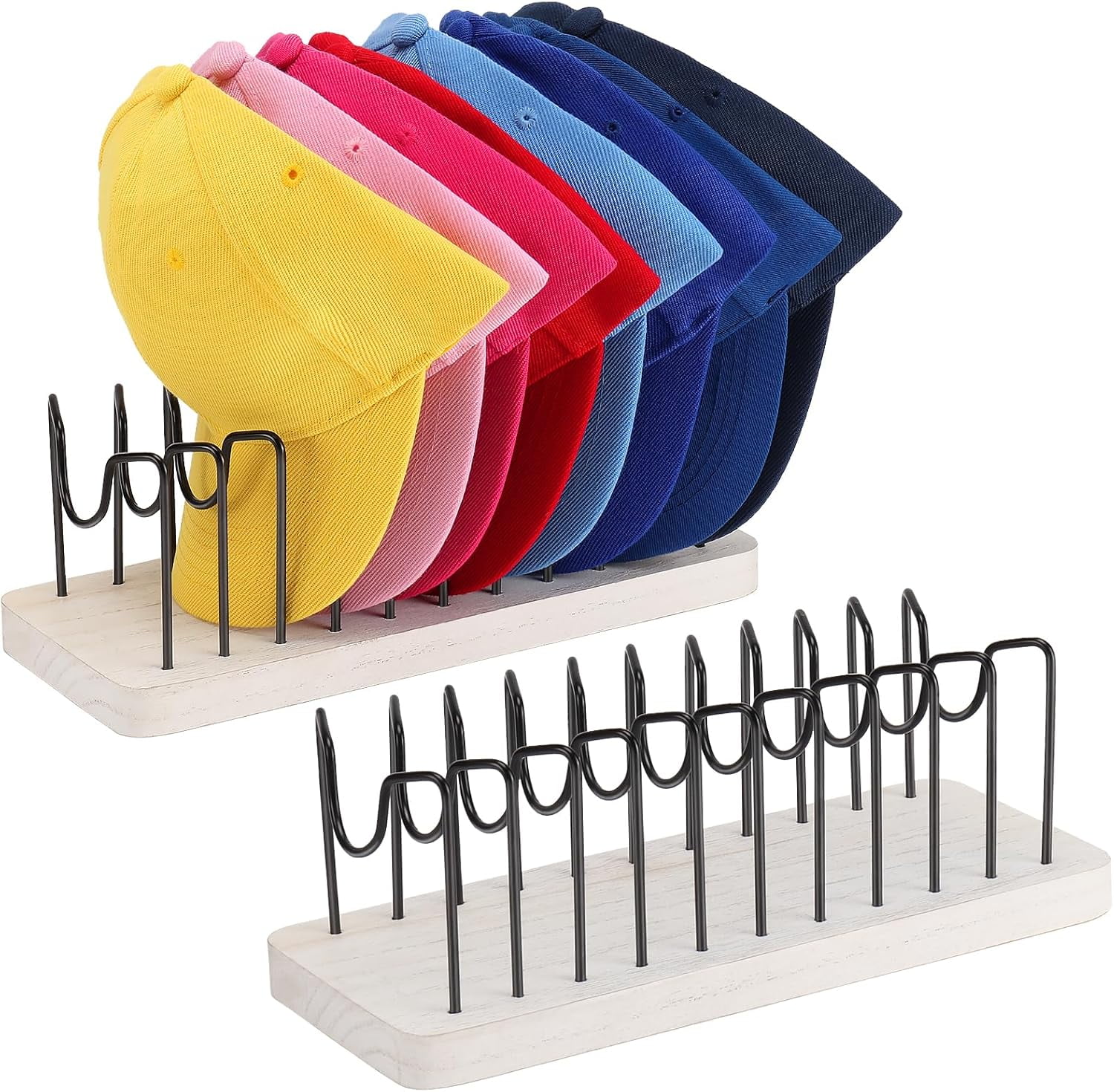 HYKE Hat Organizer for Baseball Caps, Hat Rack Stand for 20 Baseball ...