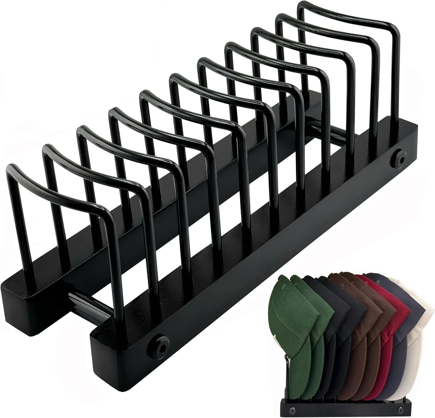 HYKE Hat Organizer, No Install Hat Stand for Baseball Caps for 10 ...