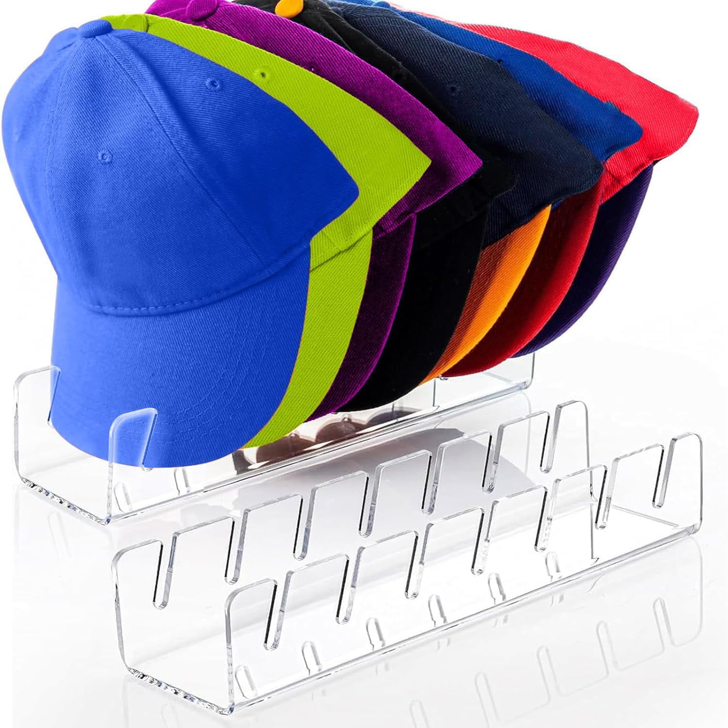 HYKE Hat Stand for Baseball Caps,No Install Acrylic Hat Organizer for ...
