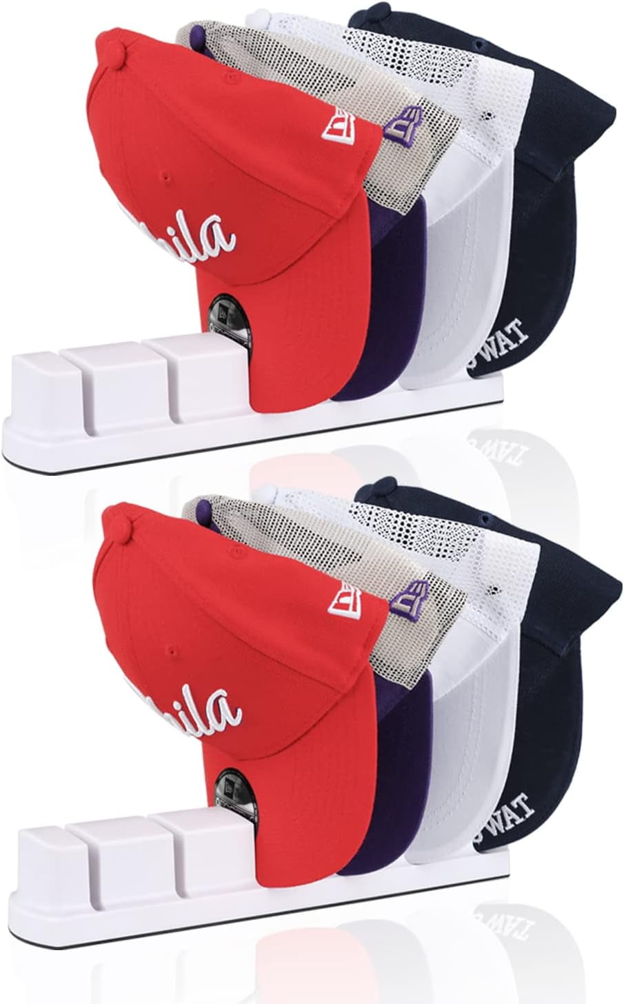 HYKE Hat Storage for Baseball Caps (2 Pack), Desk Ball Cap Display ...