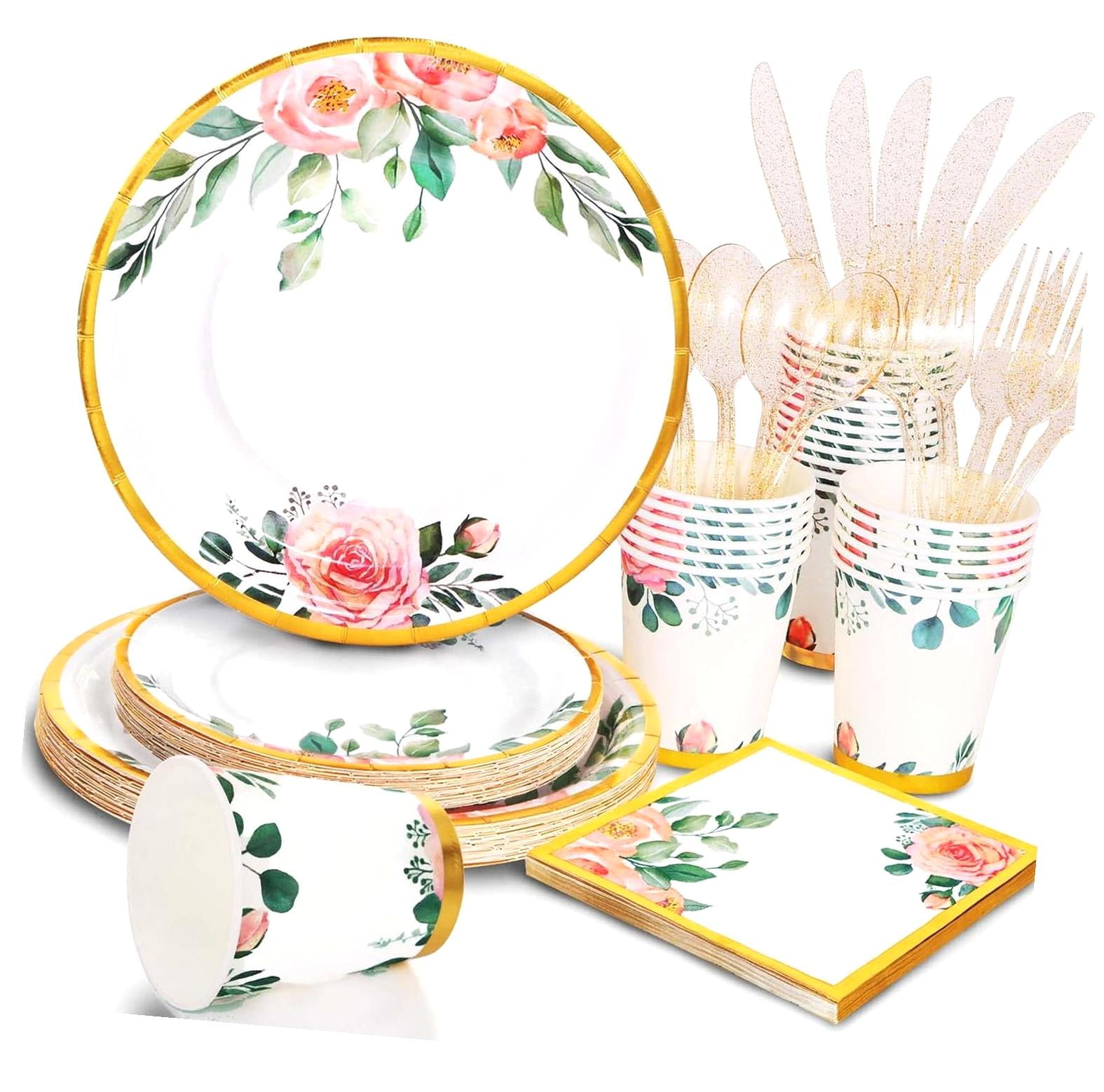 HYKE Hawaiian Luau Party Decorations- Aloha Plates and Napkins Party ...