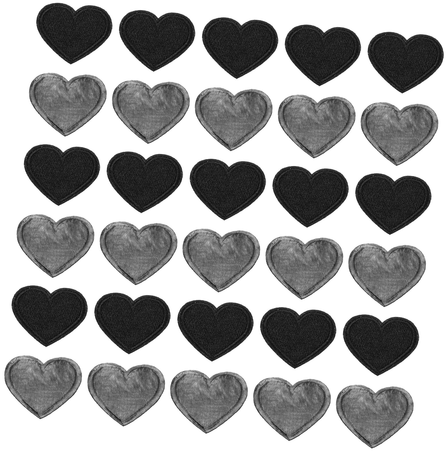 HYKE Heart Shaped Iron Patches 4x3.5cm Embroidered Sew Patches ...