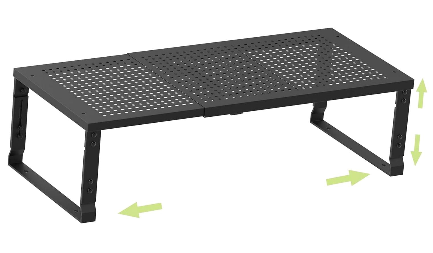 HYKE Heavy-Duty Adjustable Metal Shelf Organizer - Expandable ...