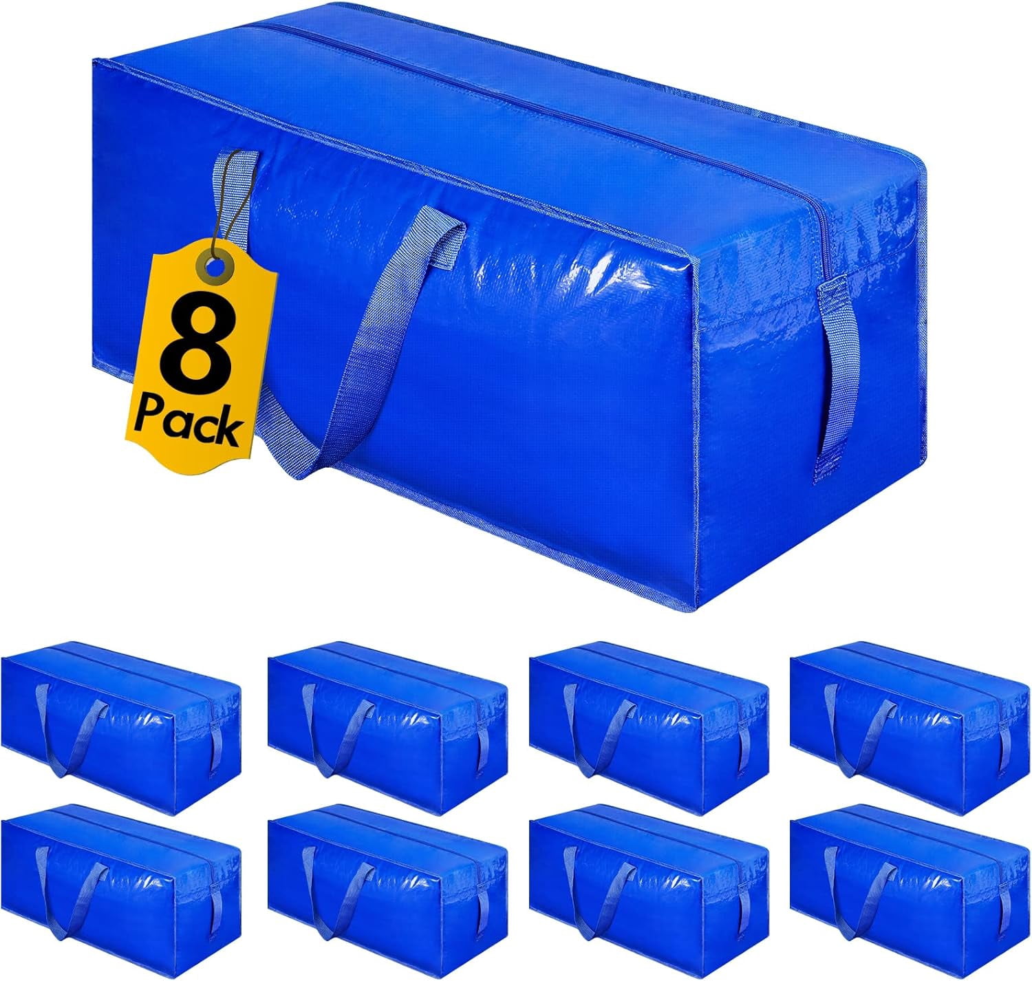 HYKE Heavy Duty Extra Large Moving Bags W/Strong Handle & Zirs, Storage ...