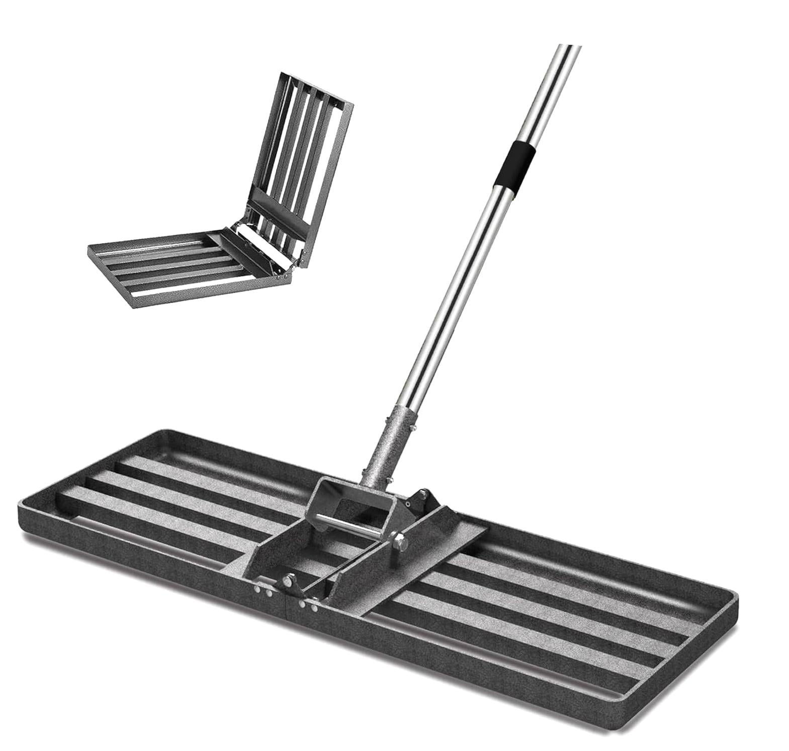 HYKE Heavy-Duty Lawn Leveling Rake with 30" Plate & 6.2FT Adjustable ...