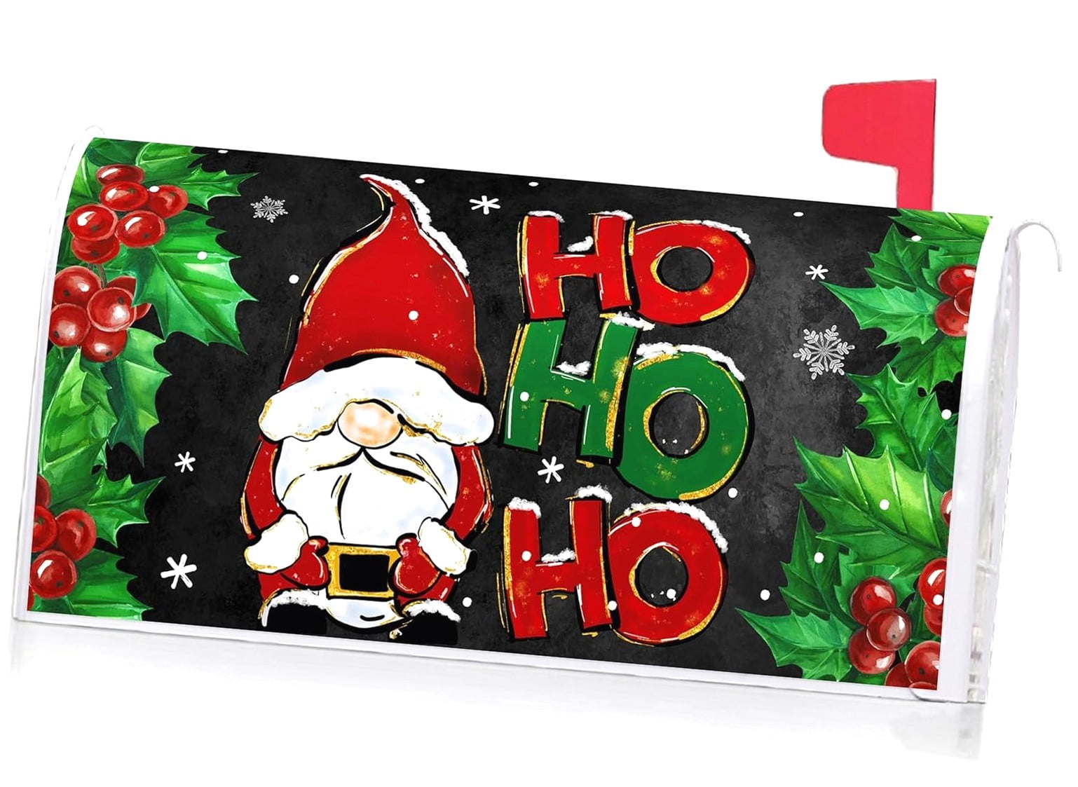 HYKE Ho Ho Ho Snowflakes Mailbox Cover With Strip Winter Holiday ...