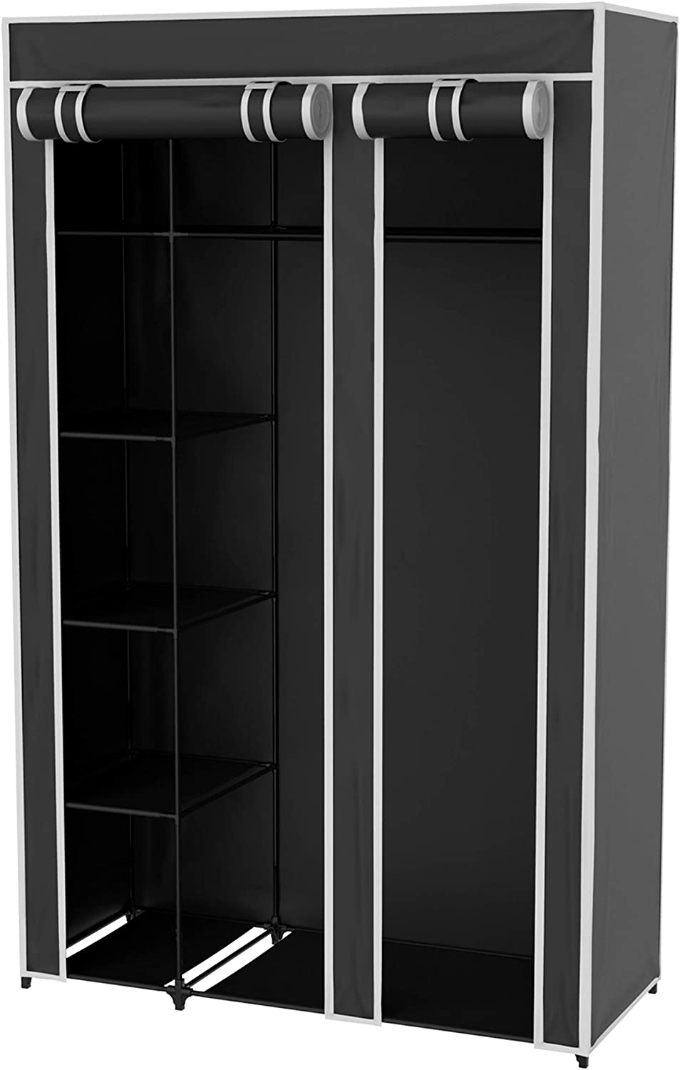 HYKE Home (Black Portable Wardrobe Closet for Hanging Clothes, Dust ...