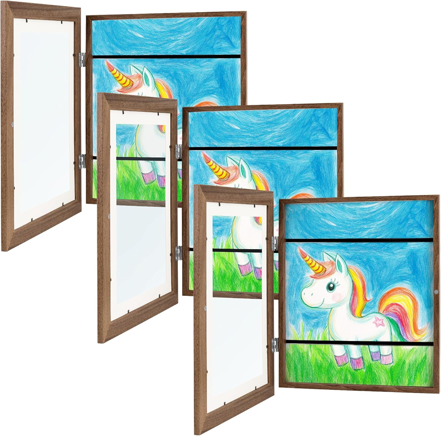 HYKE Kids Artwork Frames Changeable - Front-Opening to Display & Store ...