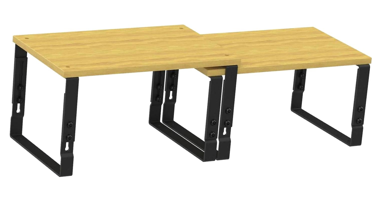 HYKE Kitchen Cabinet Organization Shelf, Set of 2 Height Adjustable ...